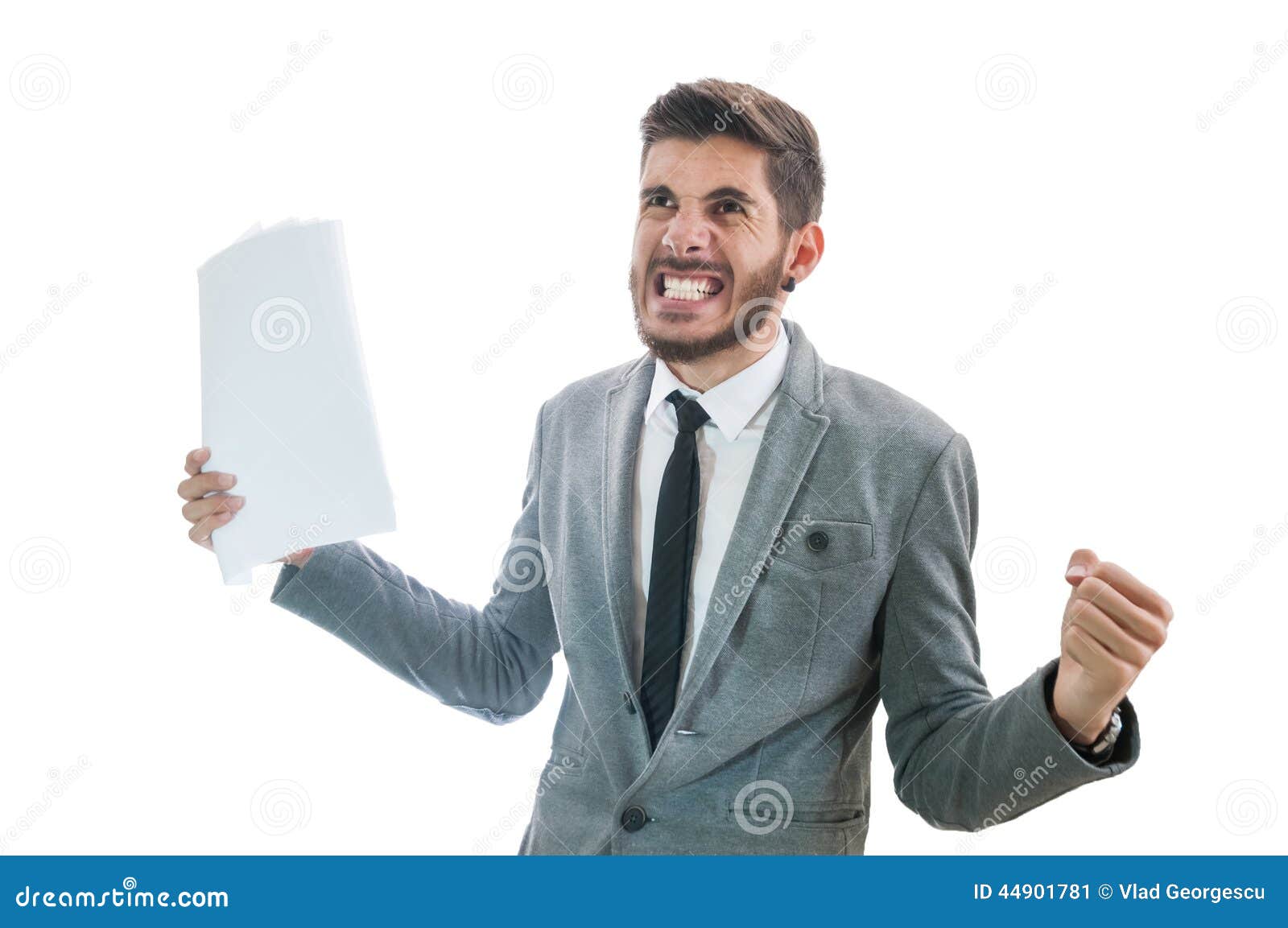 Business Man Rage. Getting Very Angry Stock Image - Image of screaming ...
