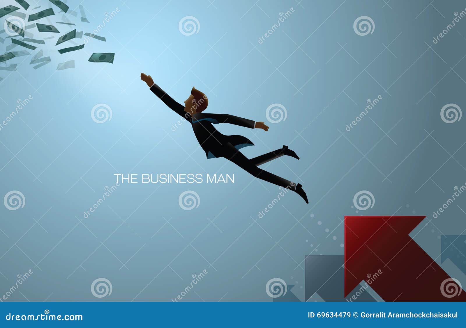 Business man reach stock vector. Illustration of power - 69634479