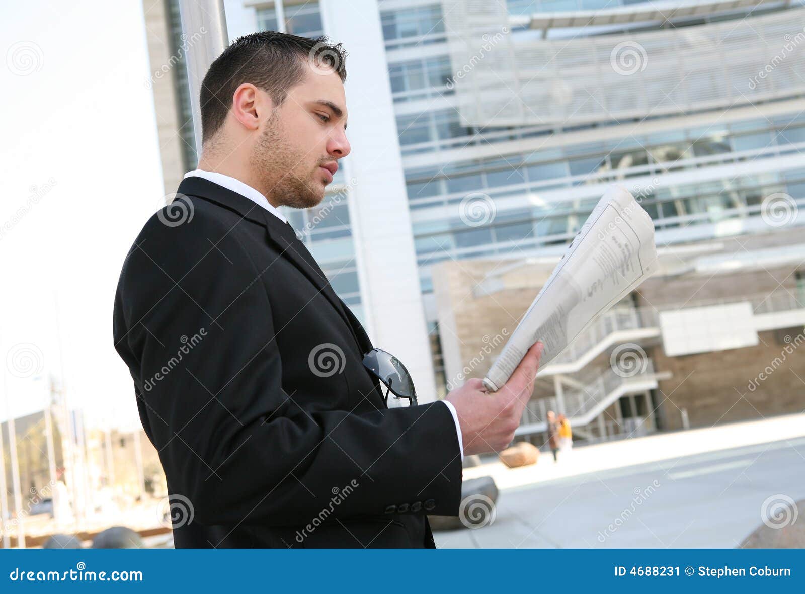 Business Man Reading stock image. Image of corporate, serious - 4688231