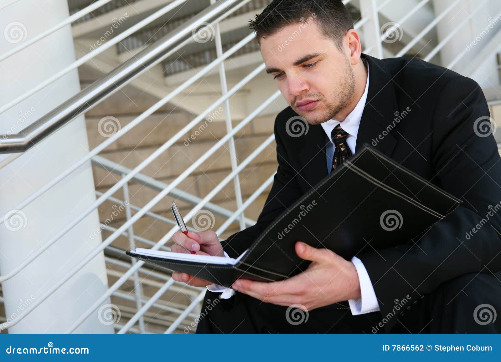 Business Man Reading stock photo. Image of male, successful - 7866562
