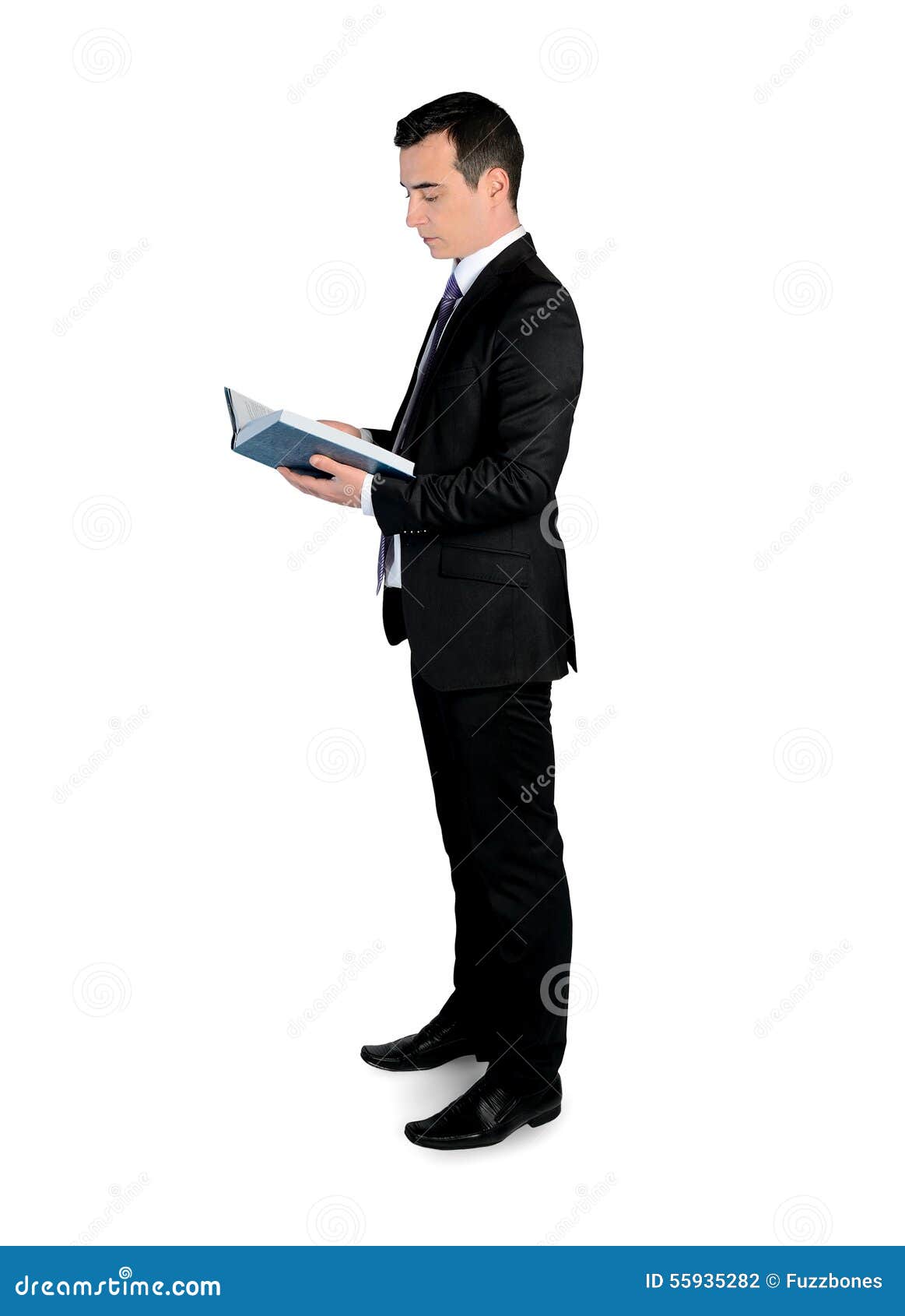 Business man reading book stock photo. Image of blank - 55935282