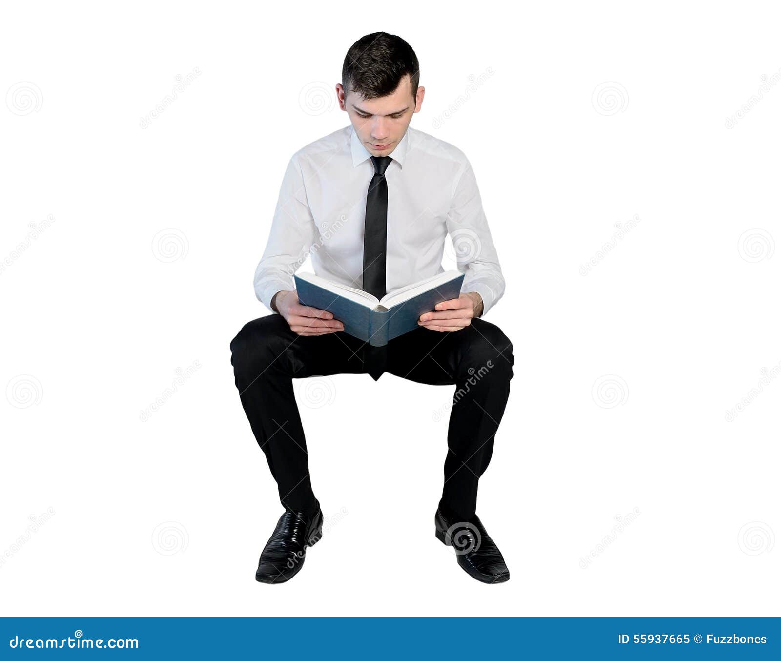 Business man reading book stock image. Image of object - 55937665