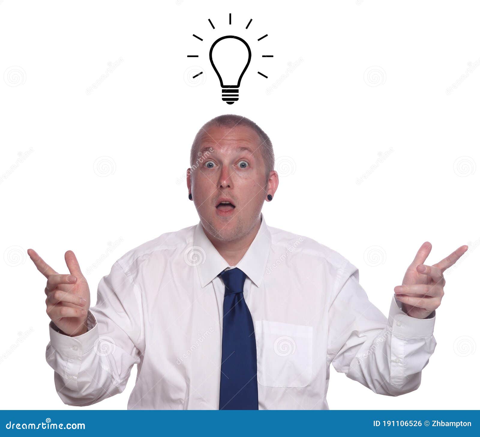 Business Man Realises the Answer and Solves the Problem Stock Photo ...