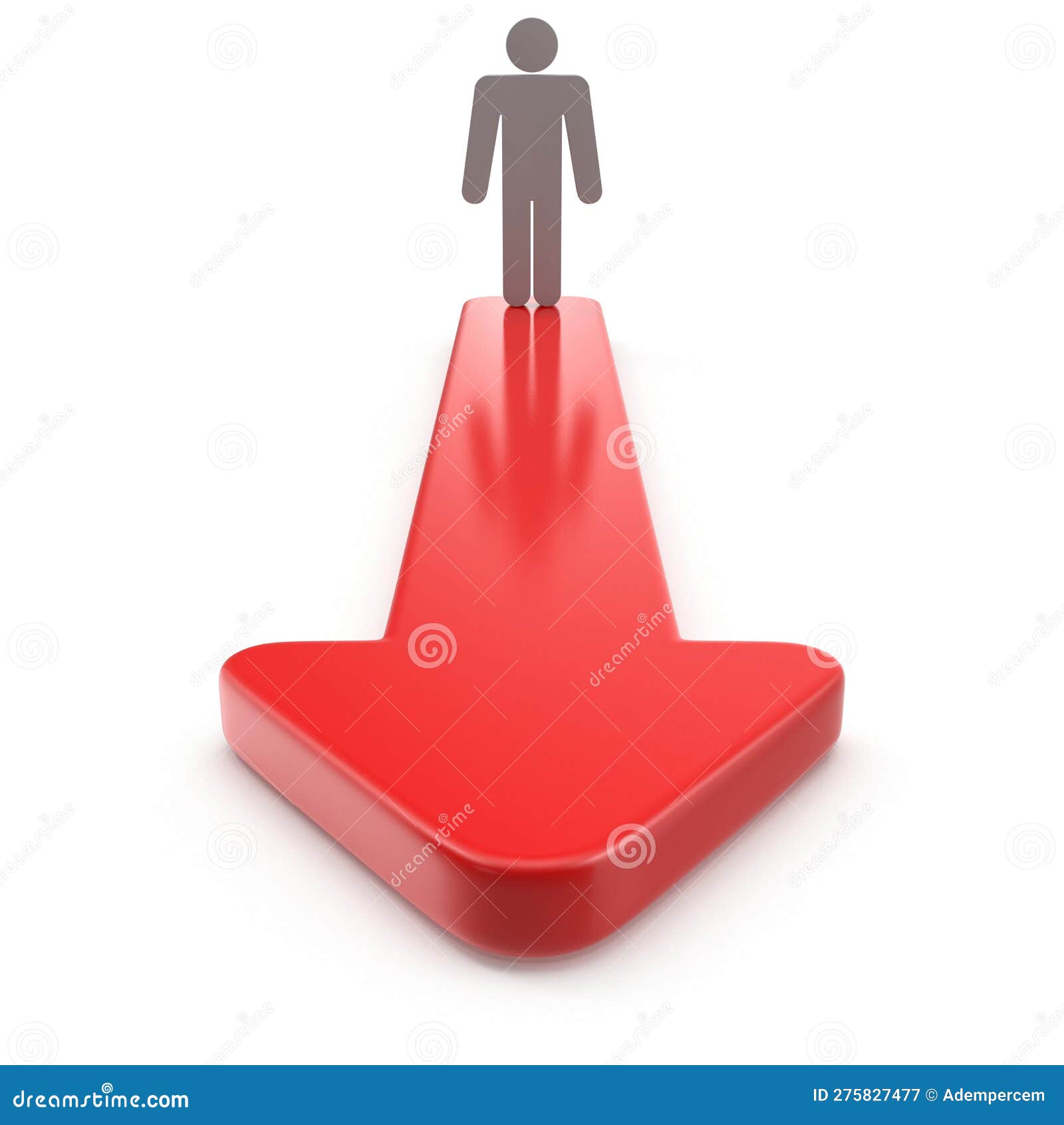 Business Man and Red Arrow stock illustration. Illustration of market ...