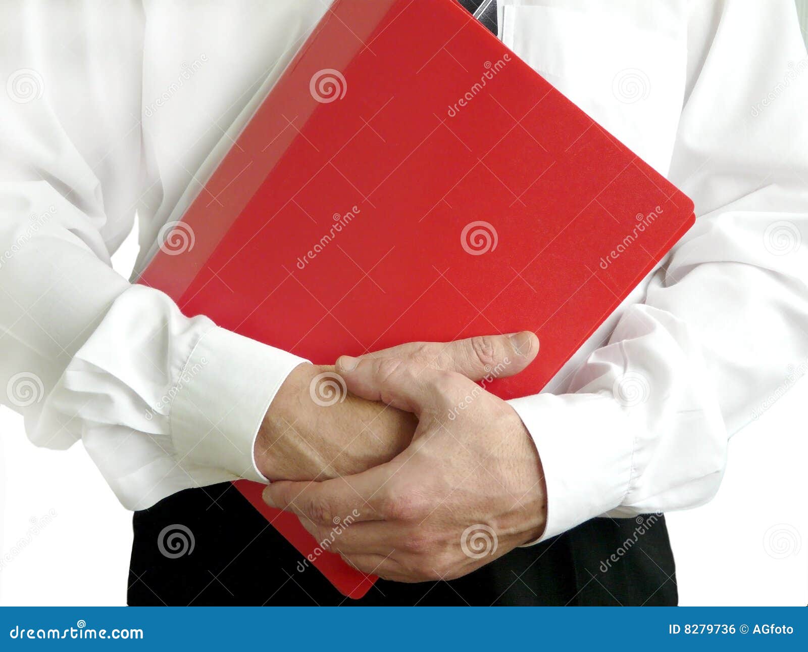 Business Man with Red Folder Stock Photo - Image of male, center: 8279736