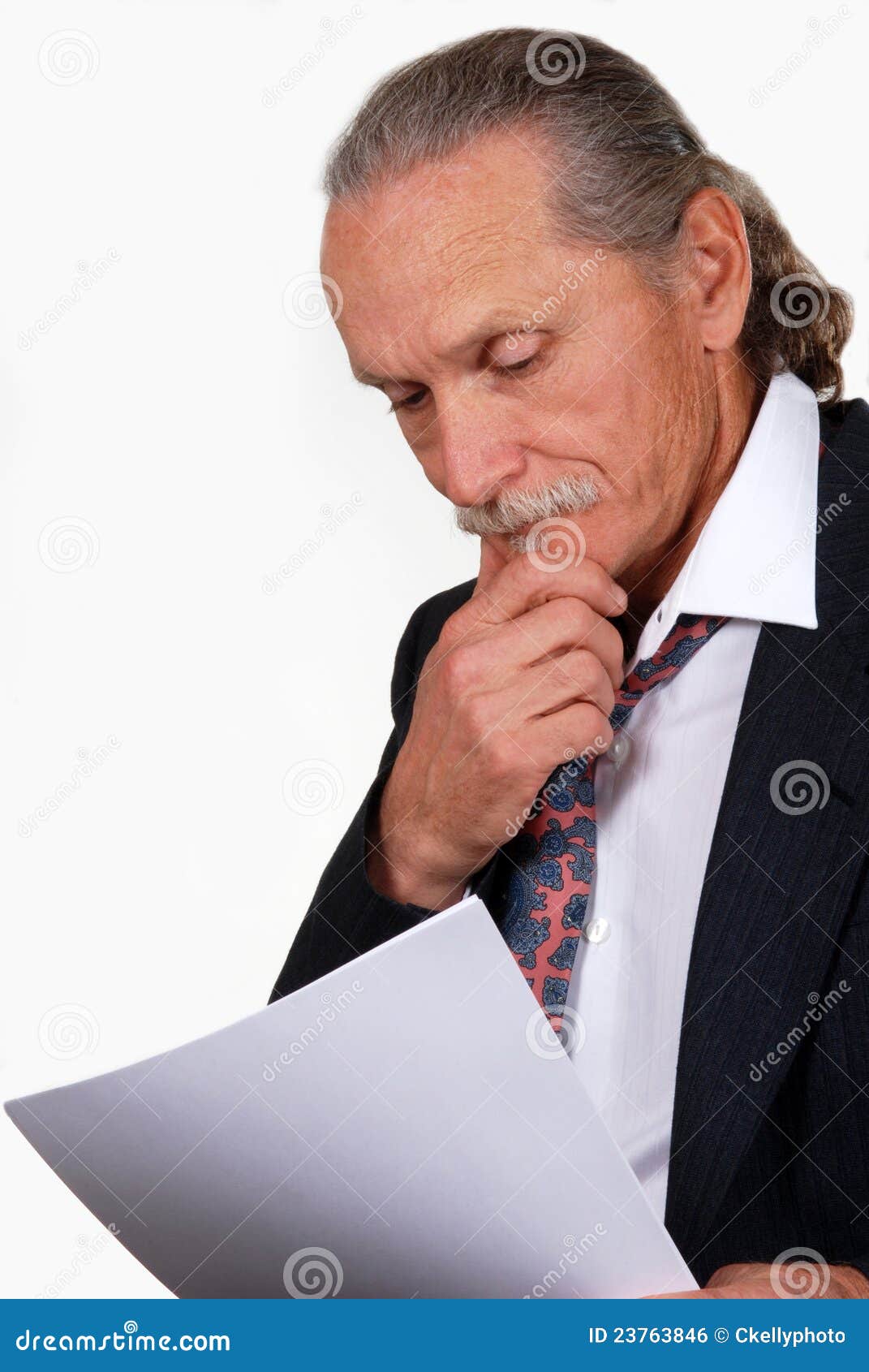 Business man review papers stock photo. Image of review - 23763846