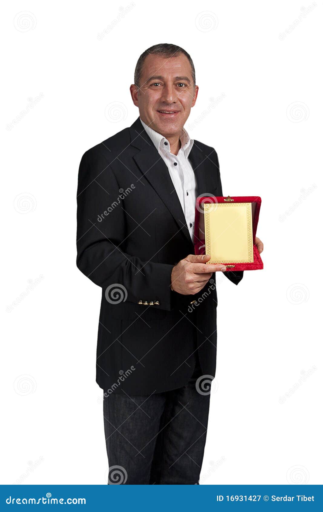 Business Man reward plate stock image. Image of caucasian - 16931427