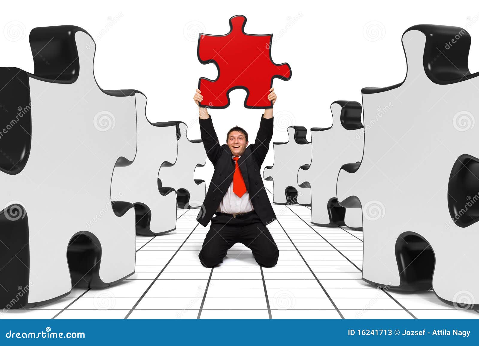 Business Man - the Right Solution - Black Stock Illustration ...