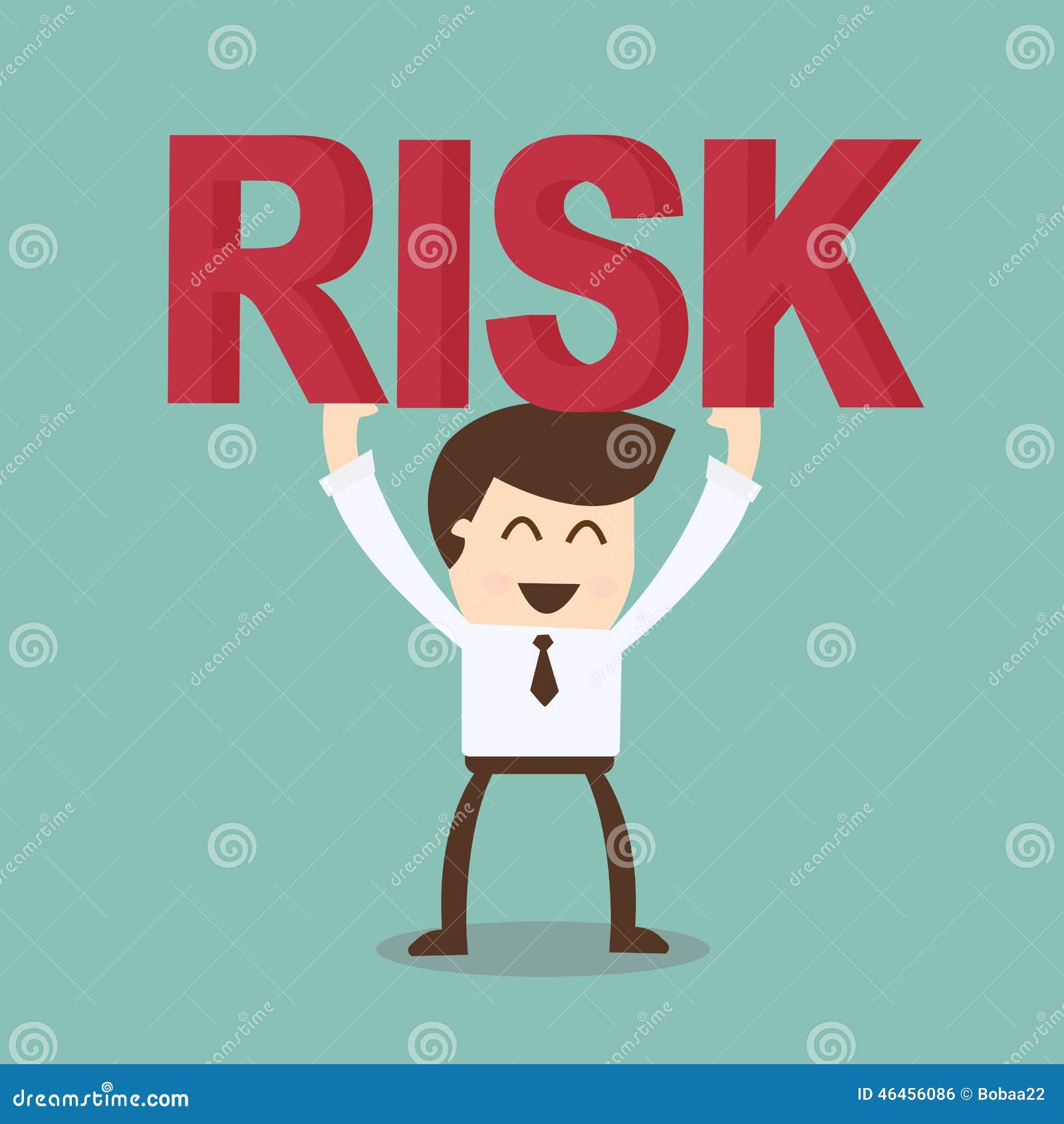 The business man and risk stock illustration. Illustration of glasses ...