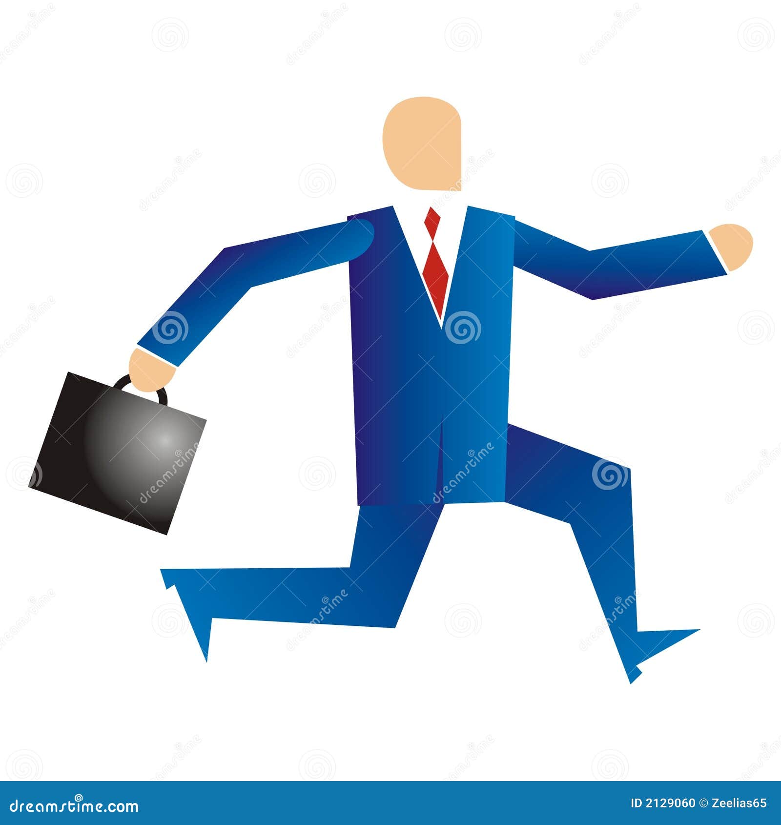 Business man running stock vector. Illustration of success - 2129060