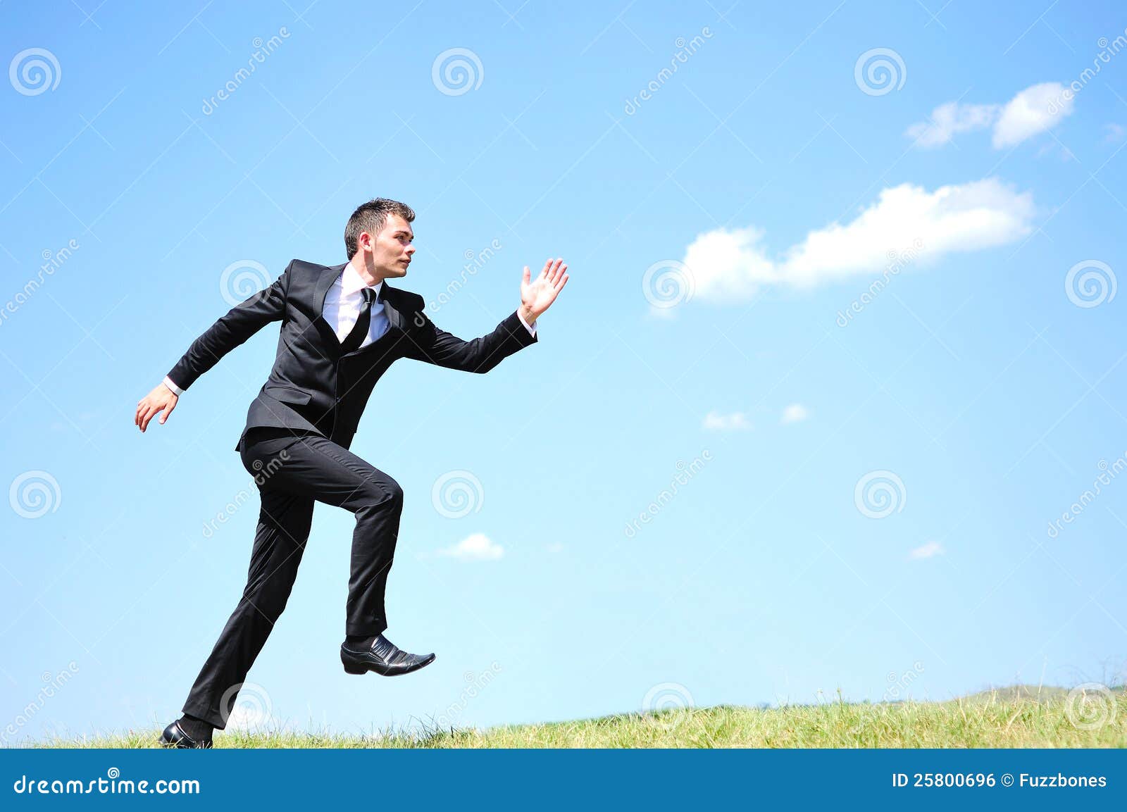 Business man running stock photo. Image of grass, businessman - 25800696