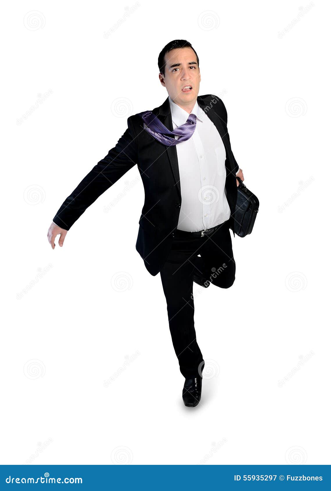 Business man running away stock image. Image of exhausted - 55935297