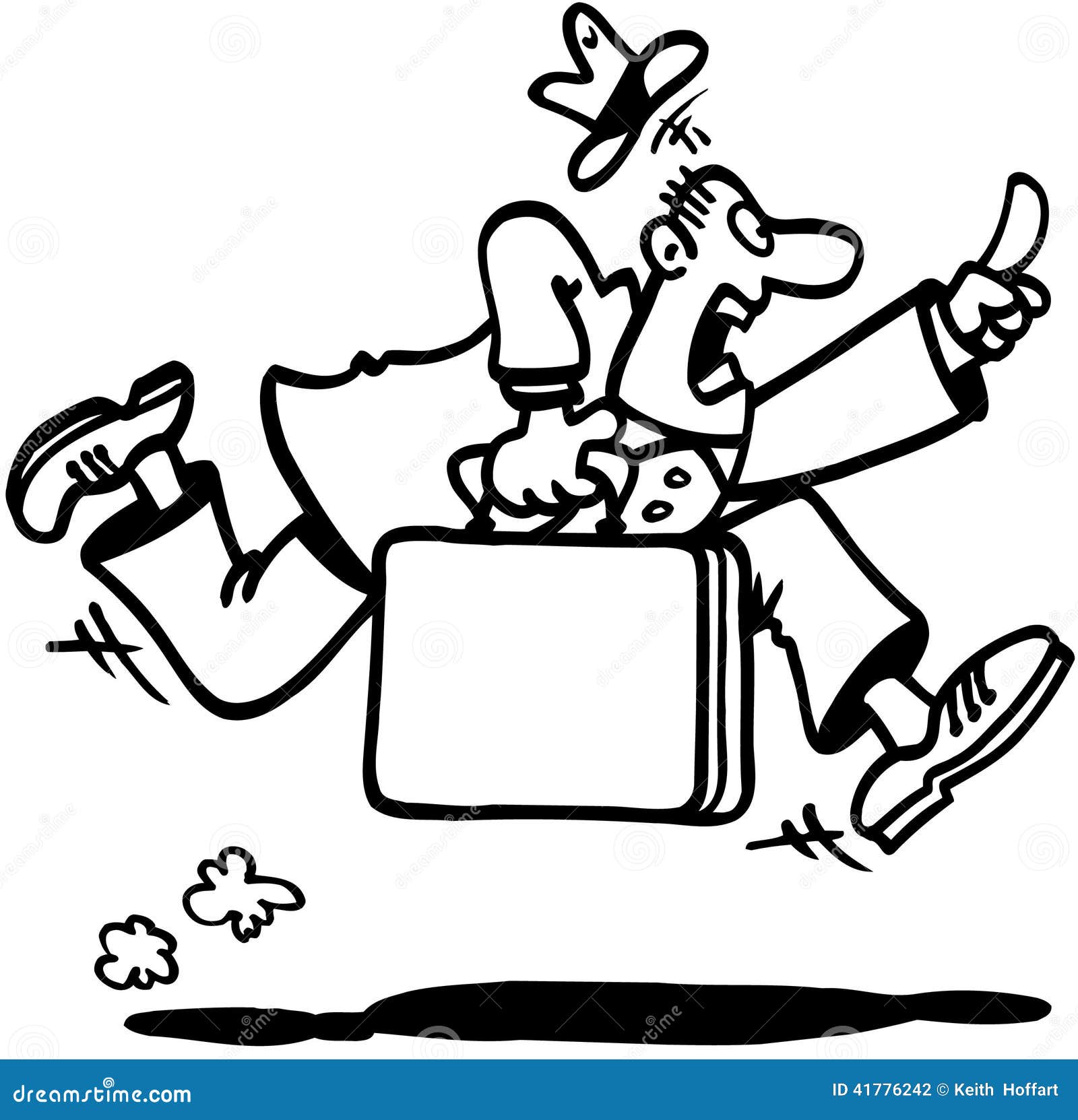 Business Man Running Cartoon Design Vector Clipart Stock Vector ...