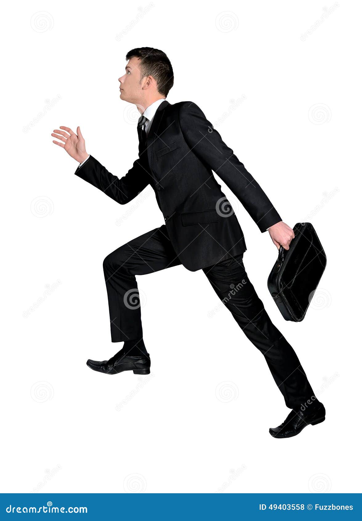 Business man running stock photo. Image of isolated, caucasian - 49403558