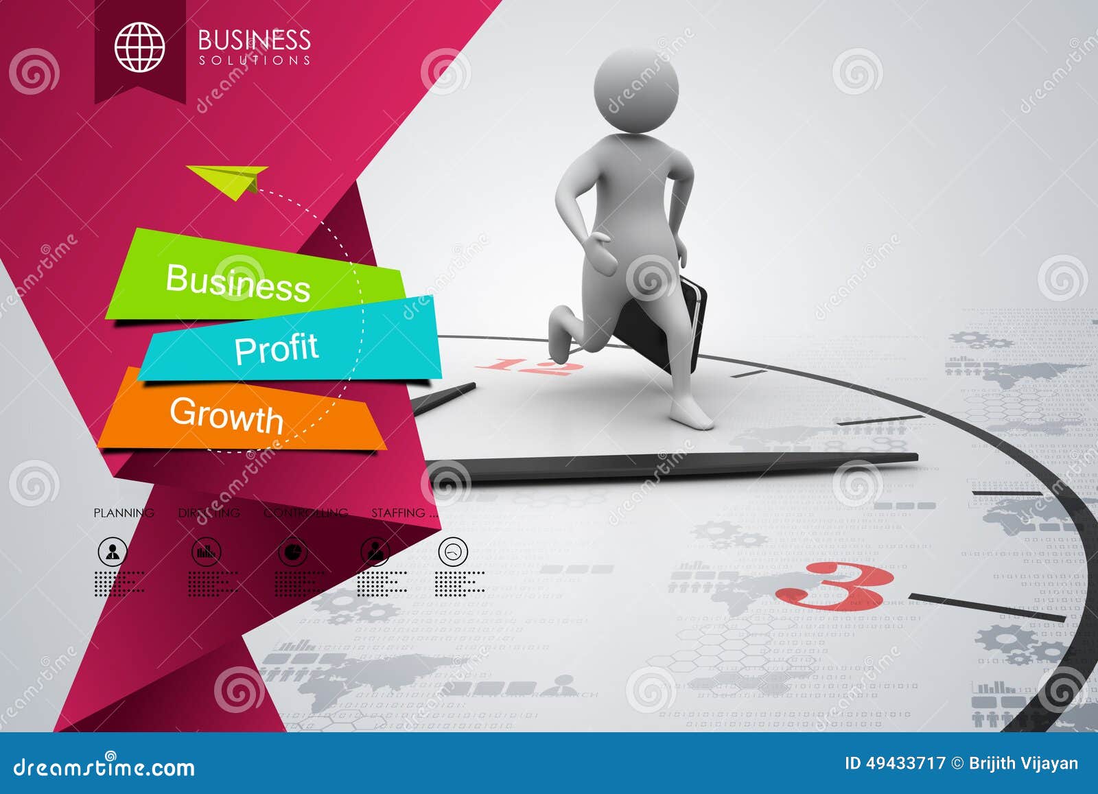 A Large Clock Face Overlays City Street View, Showing Time Passing ...