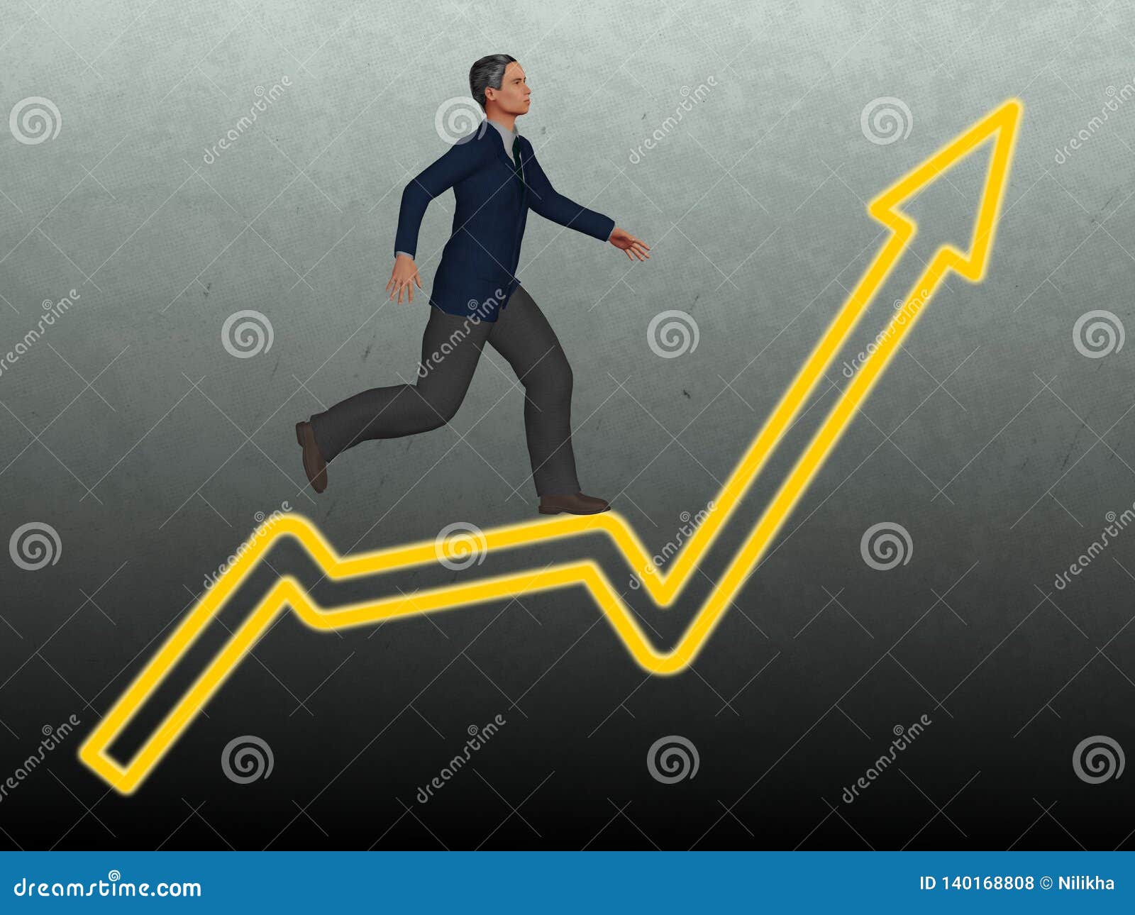 On arrow path stock illustration. Illustration of increase - 140168808