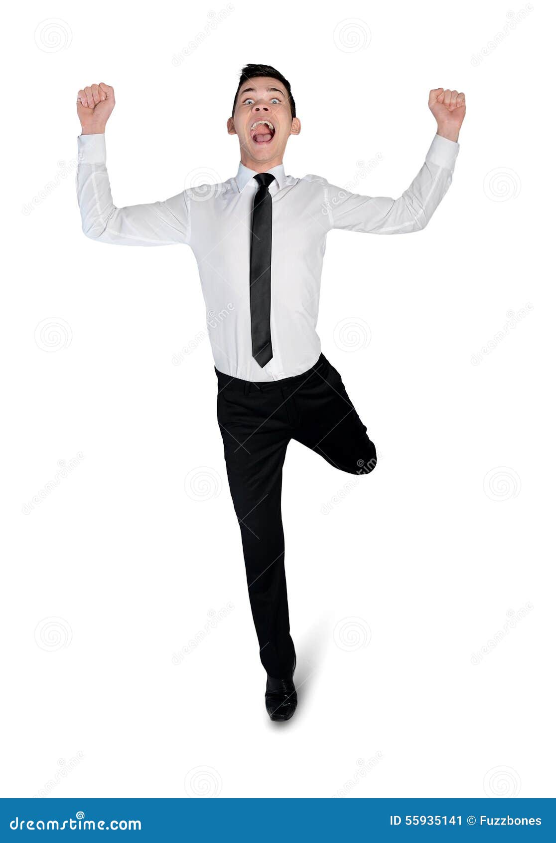 Business Man Running Winner Stock Image - Image of executive, freedom ...