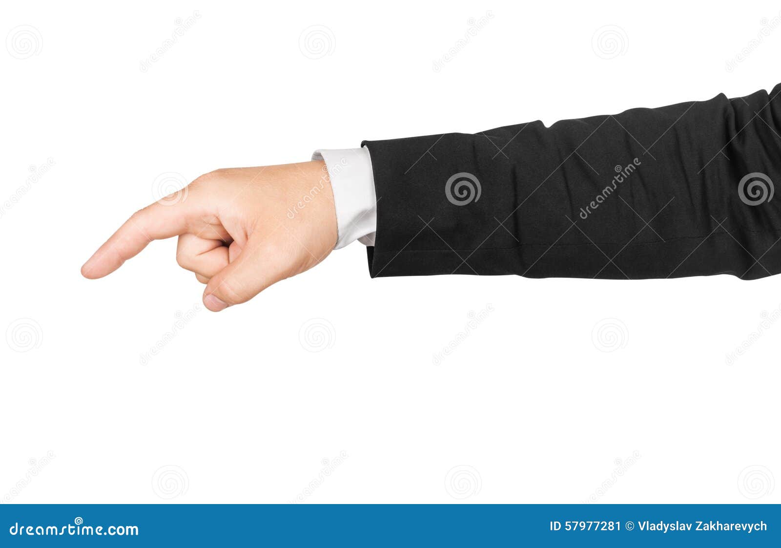 Business Man S Hand Pointing Down Stock Image - Image of indicating ...