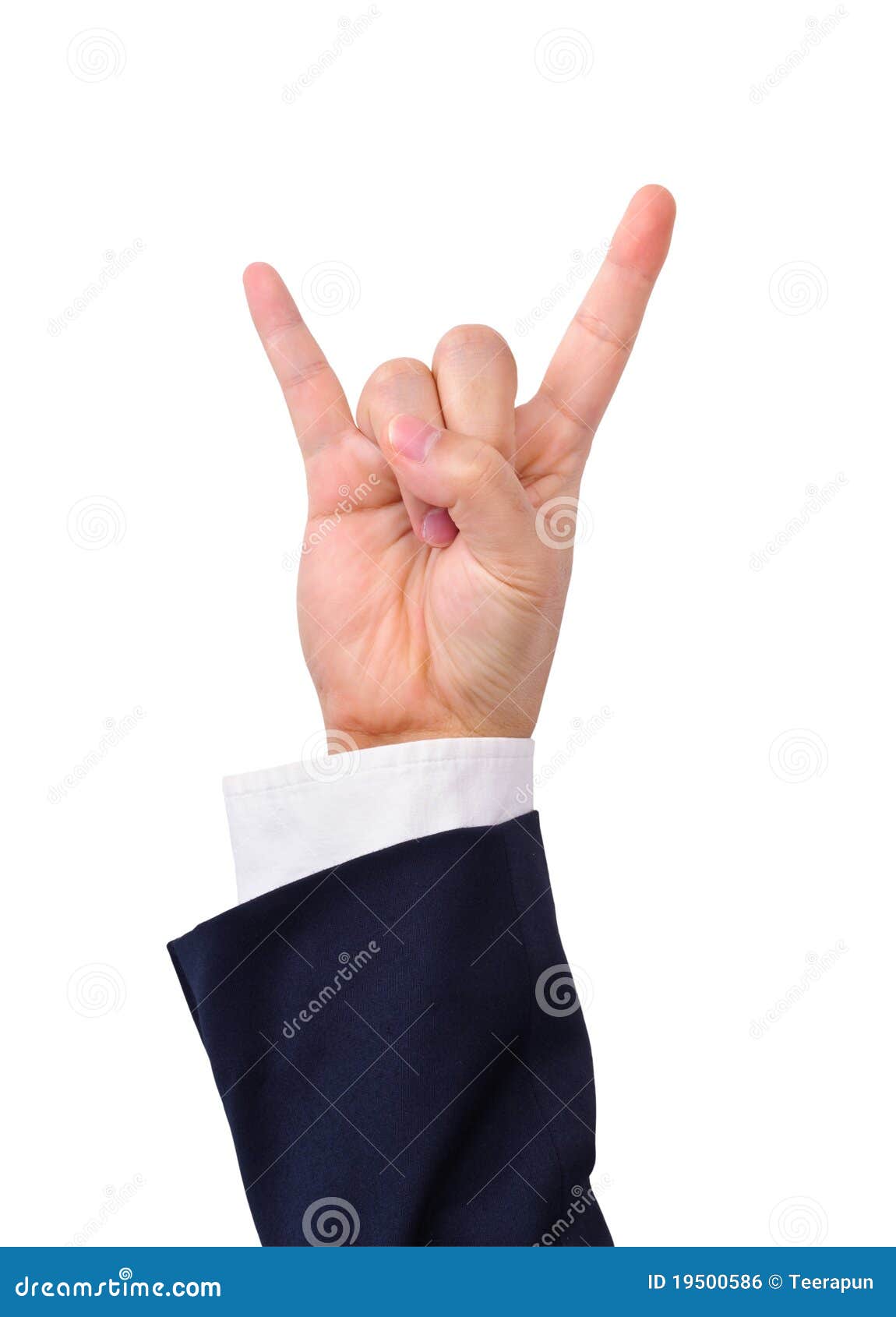 Business Man S Rock Hand Sign Stock Photo - Image of music, isolated ...