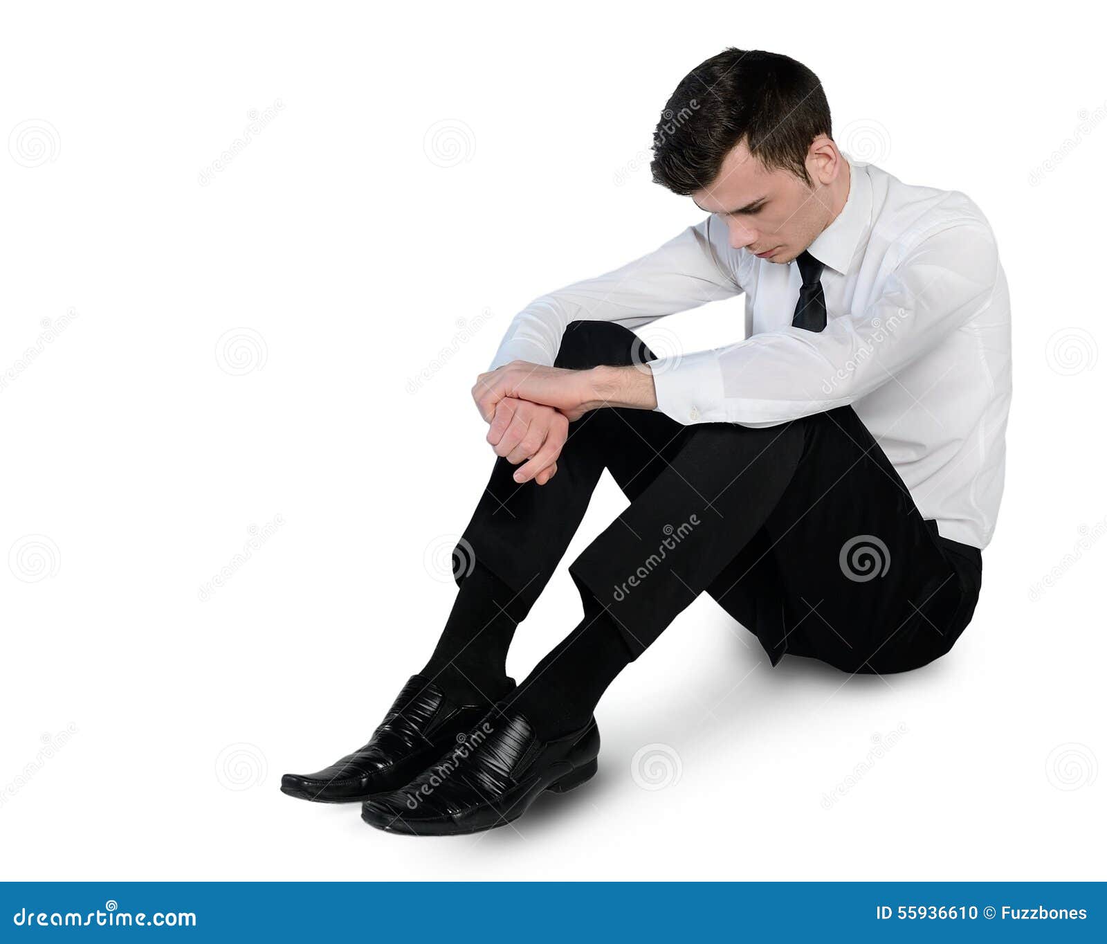 Business man sad lay down stock photo. Image of looking - 55936610