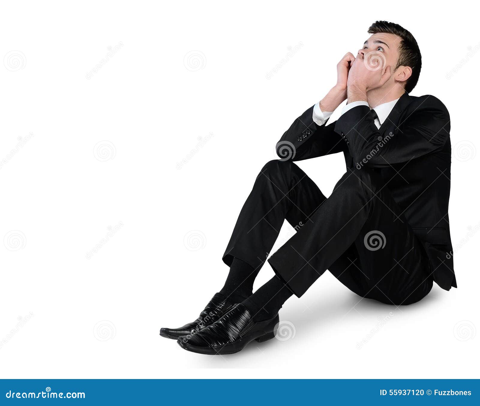 Business man sad lay down stock photo. Image of disappointment - 55937120