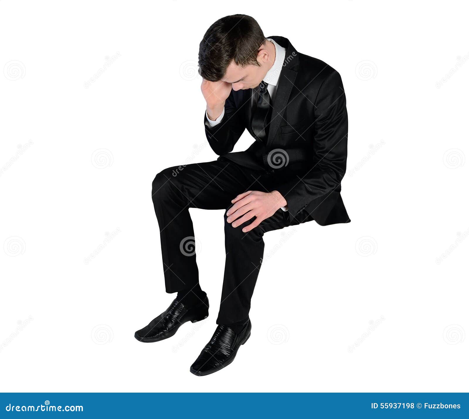 Business Man Sad Looking Down Stock Photo - Image of frustrated ...