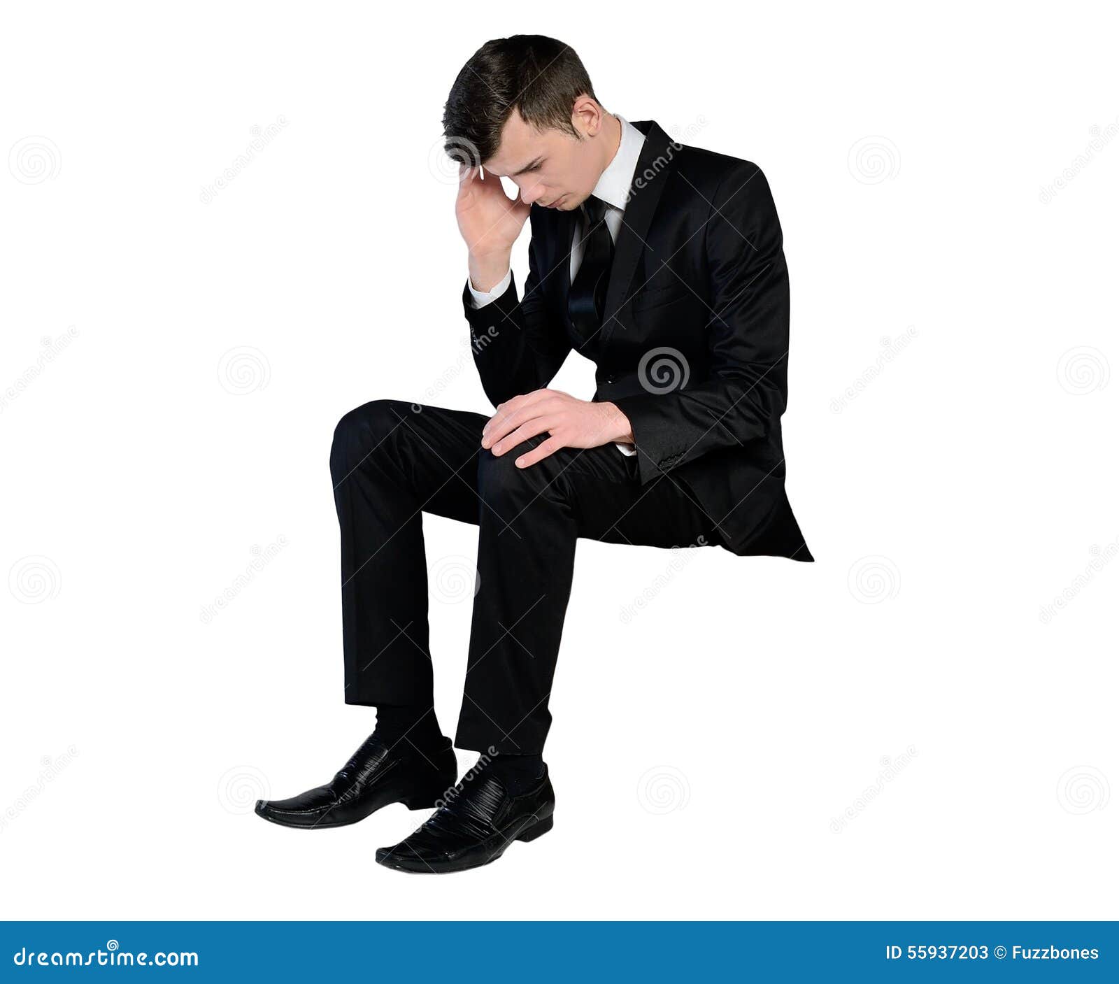 Business Man Sad Looking Down Stock Image - Image of people, depressed ...