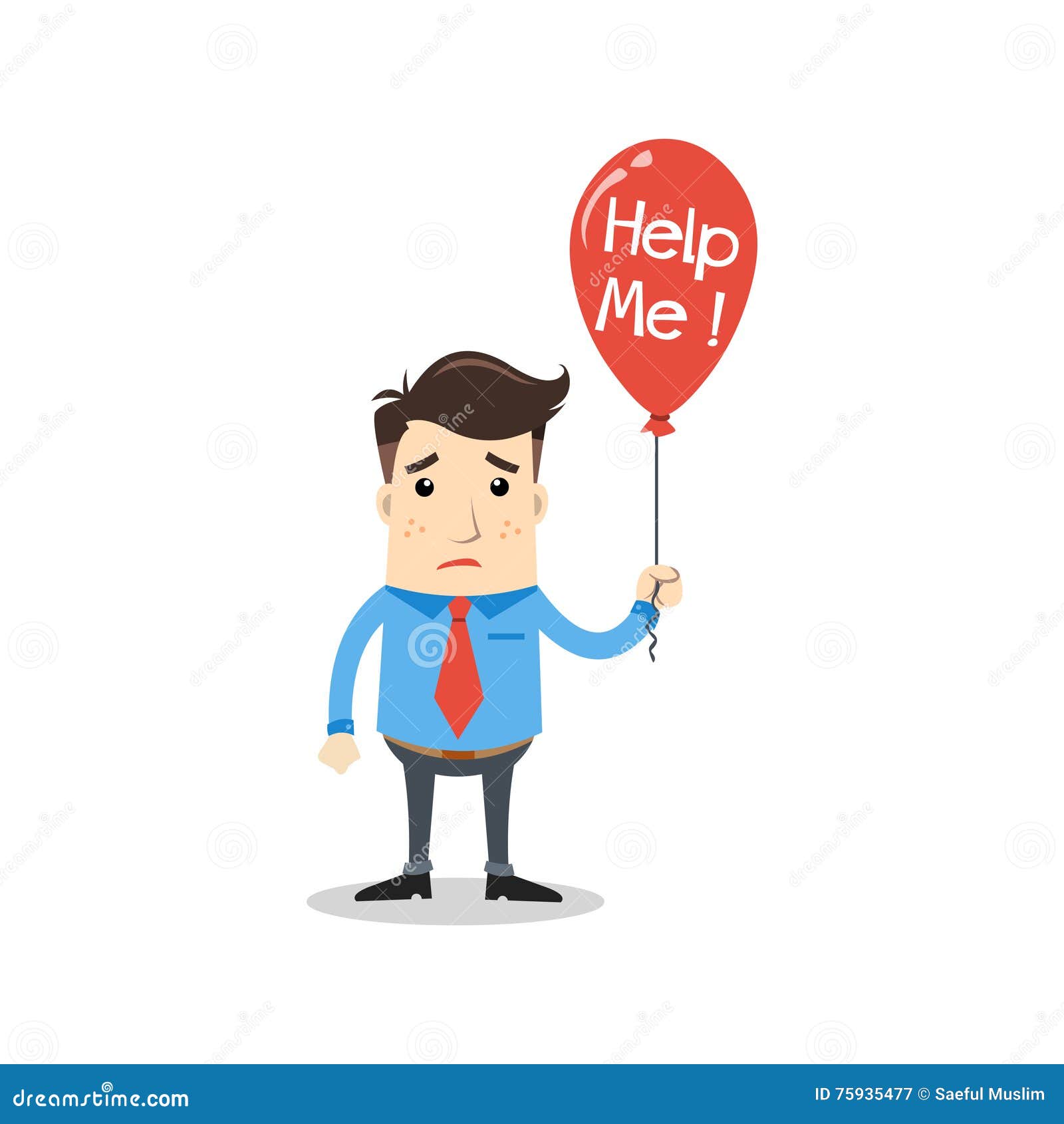 Business man said help me stock illustration. Illustration of business ...