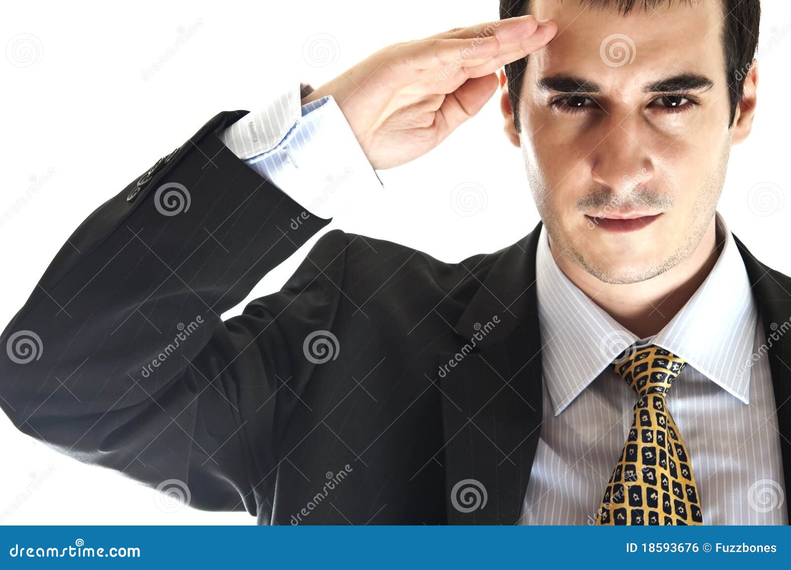 Business man salute stock photo. Image of closeup, handsome - 18593676