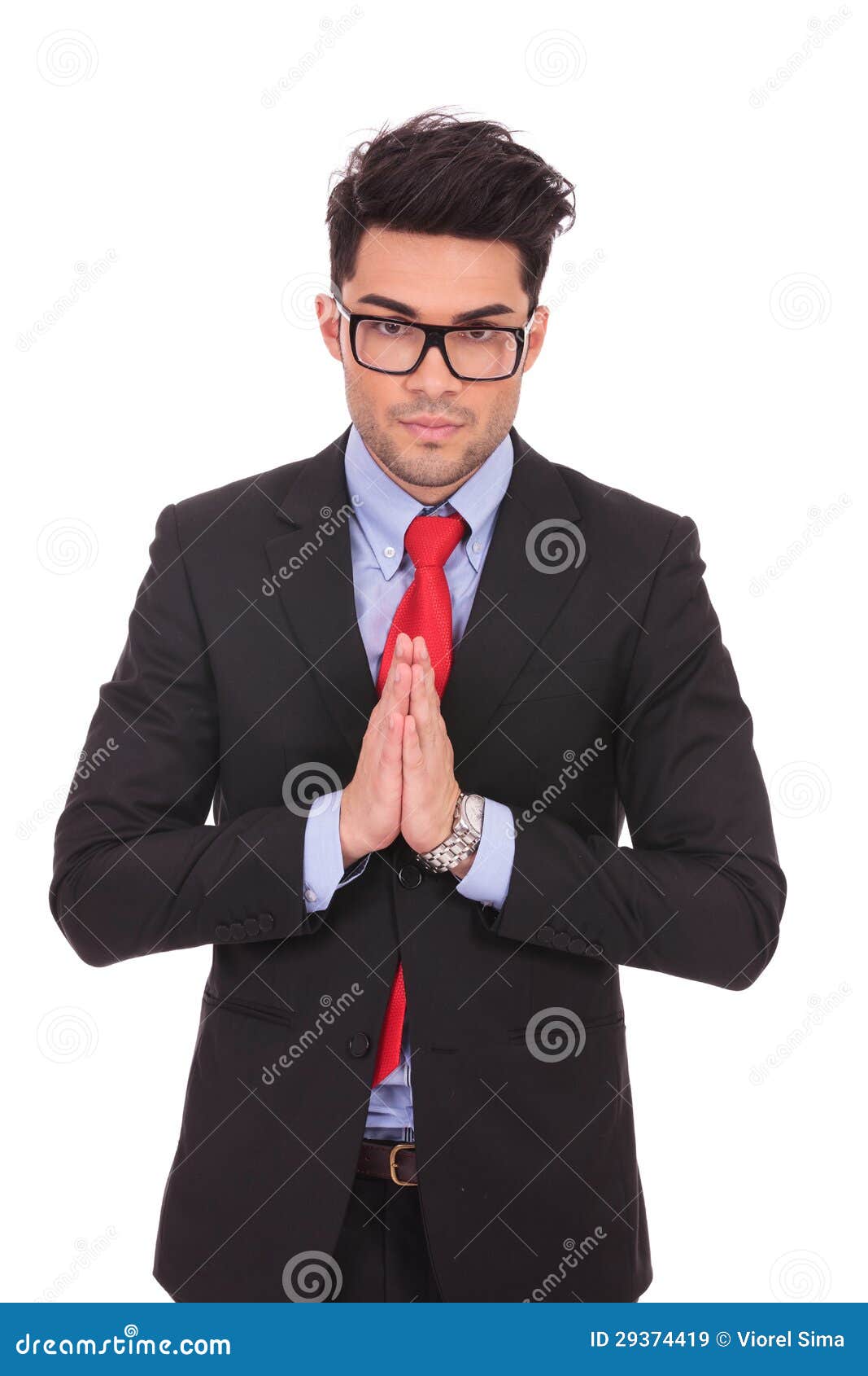 Business Man Salutes in Oriental Manner Stock Image - Image of mercy ...