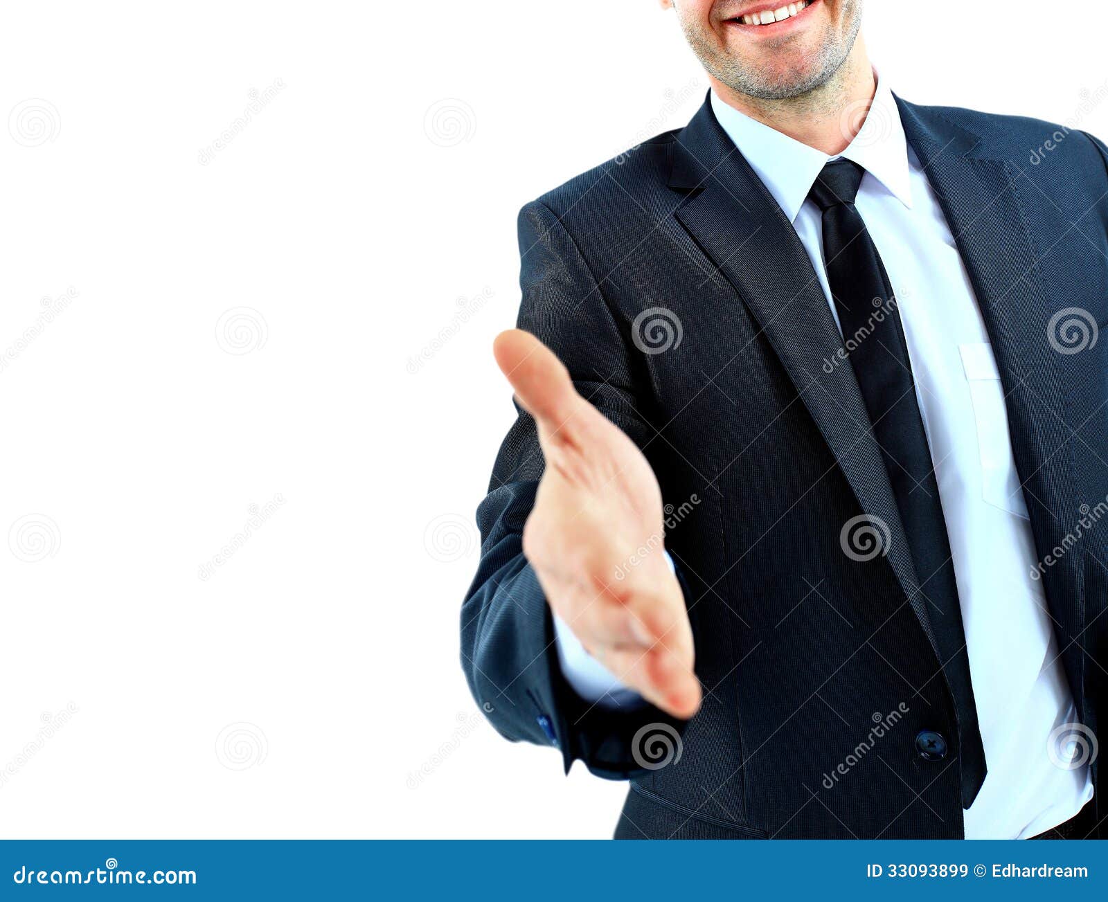 Business Man Saying Welcome Stock Image - Image of communication ...