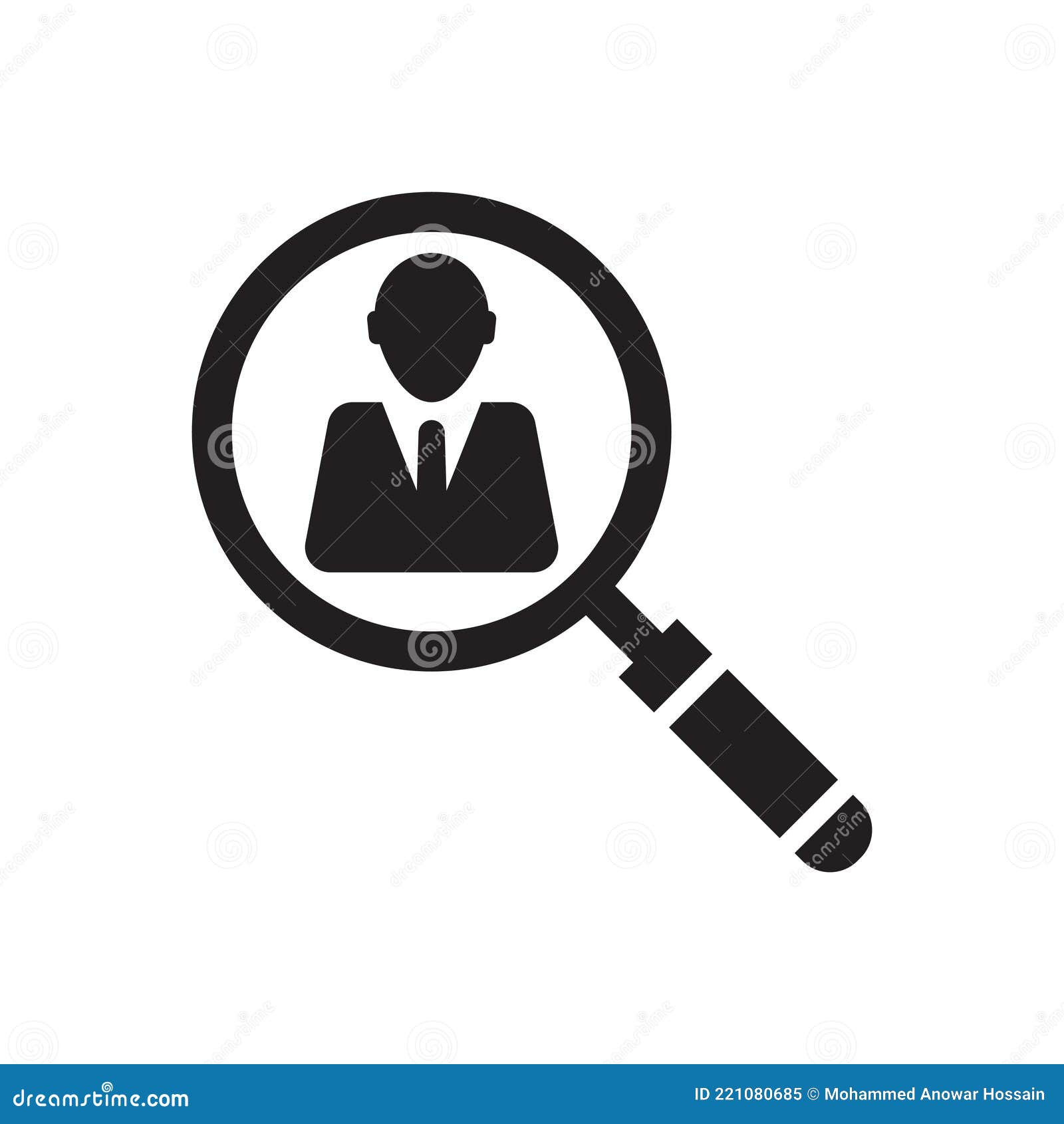 Business Man Search Icon - Employee Search Icon Stock Vector ...