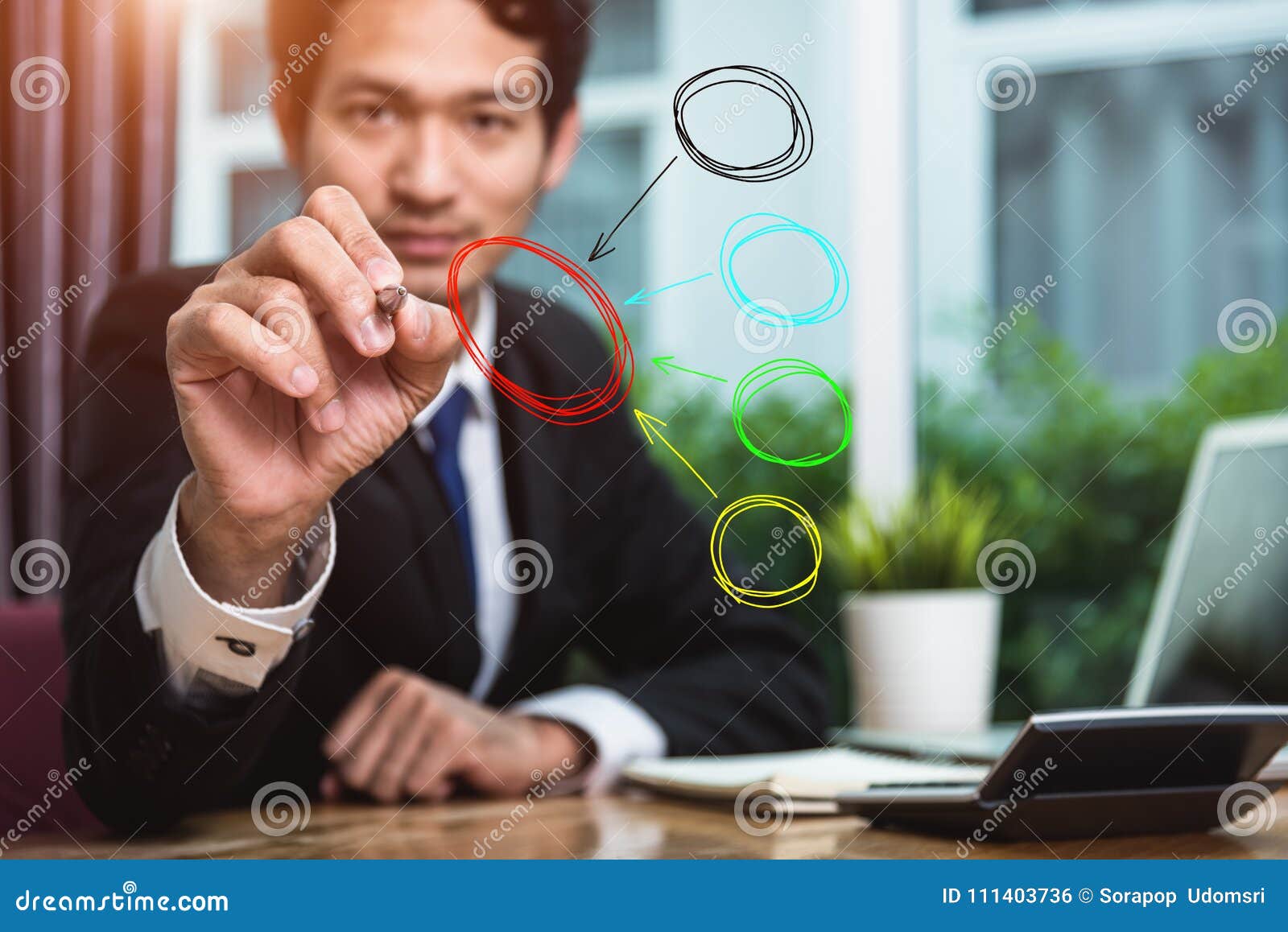 Business Man with Select Check Sphere Stock Photo - Image of handle ...