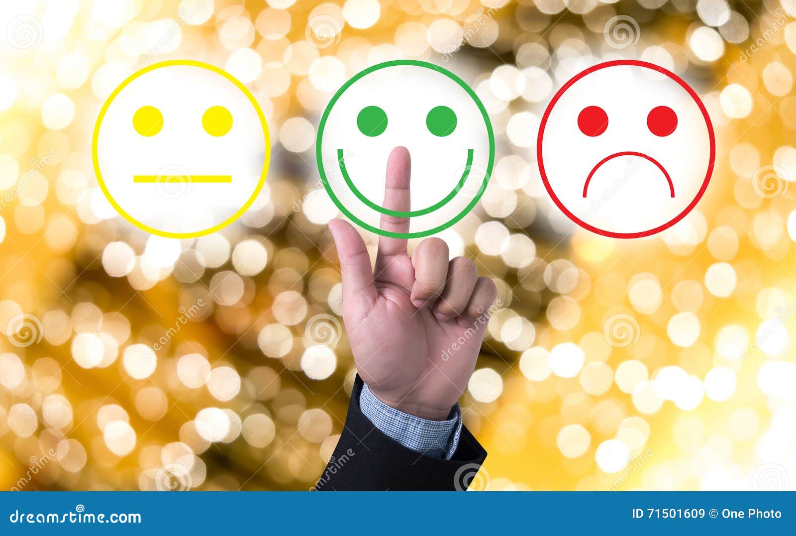 Business Man Select Happy on Satisfaction Evaluation? Stock Image ...