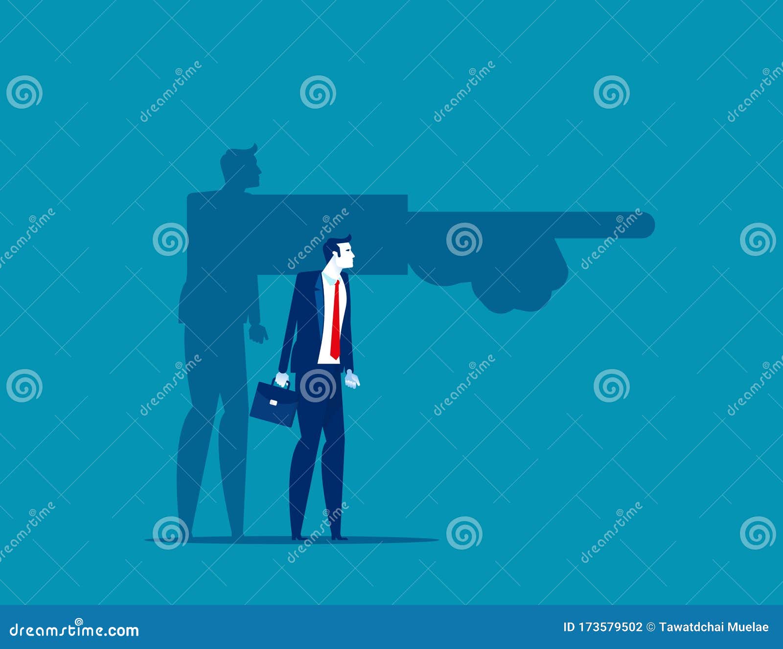 Business Man Shadow Pointing a Direction. Concept Business Direction ...