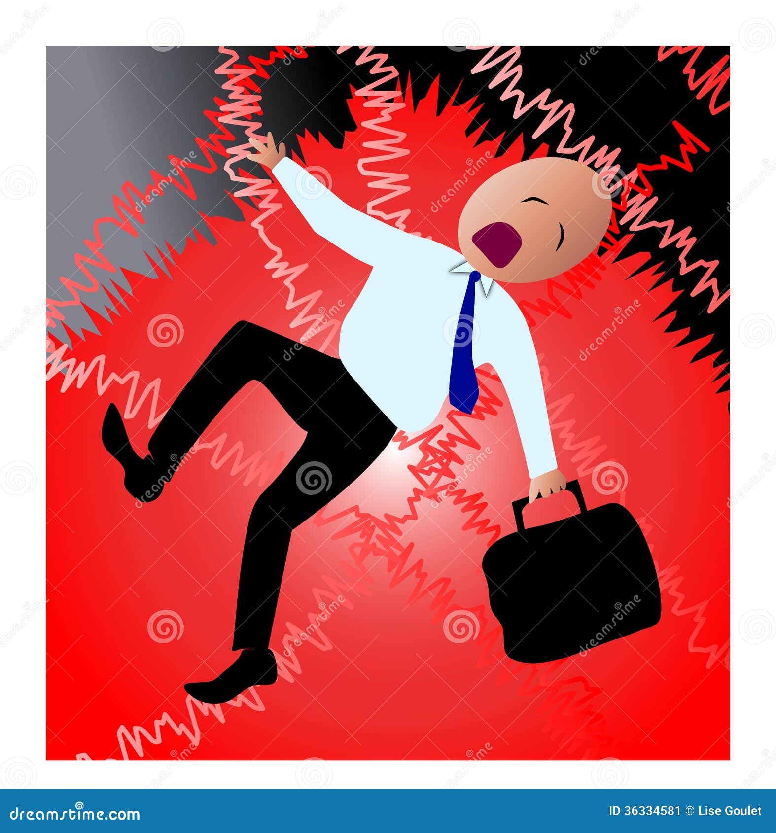Business Man in Shock stock illustration. Illustration of executive ...