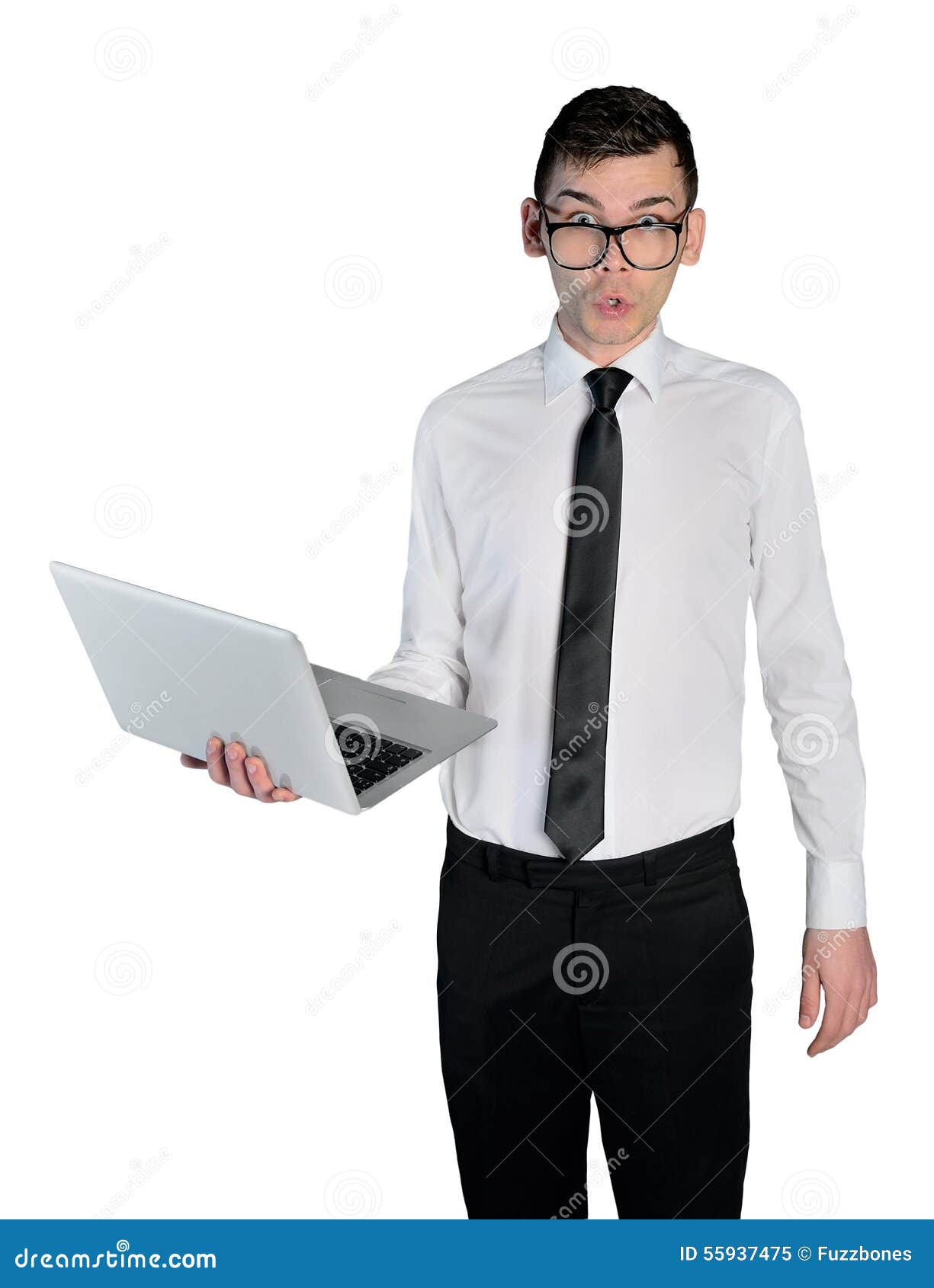 Business Man Shocked with Laptop Stock Image - Image of shock, office ...