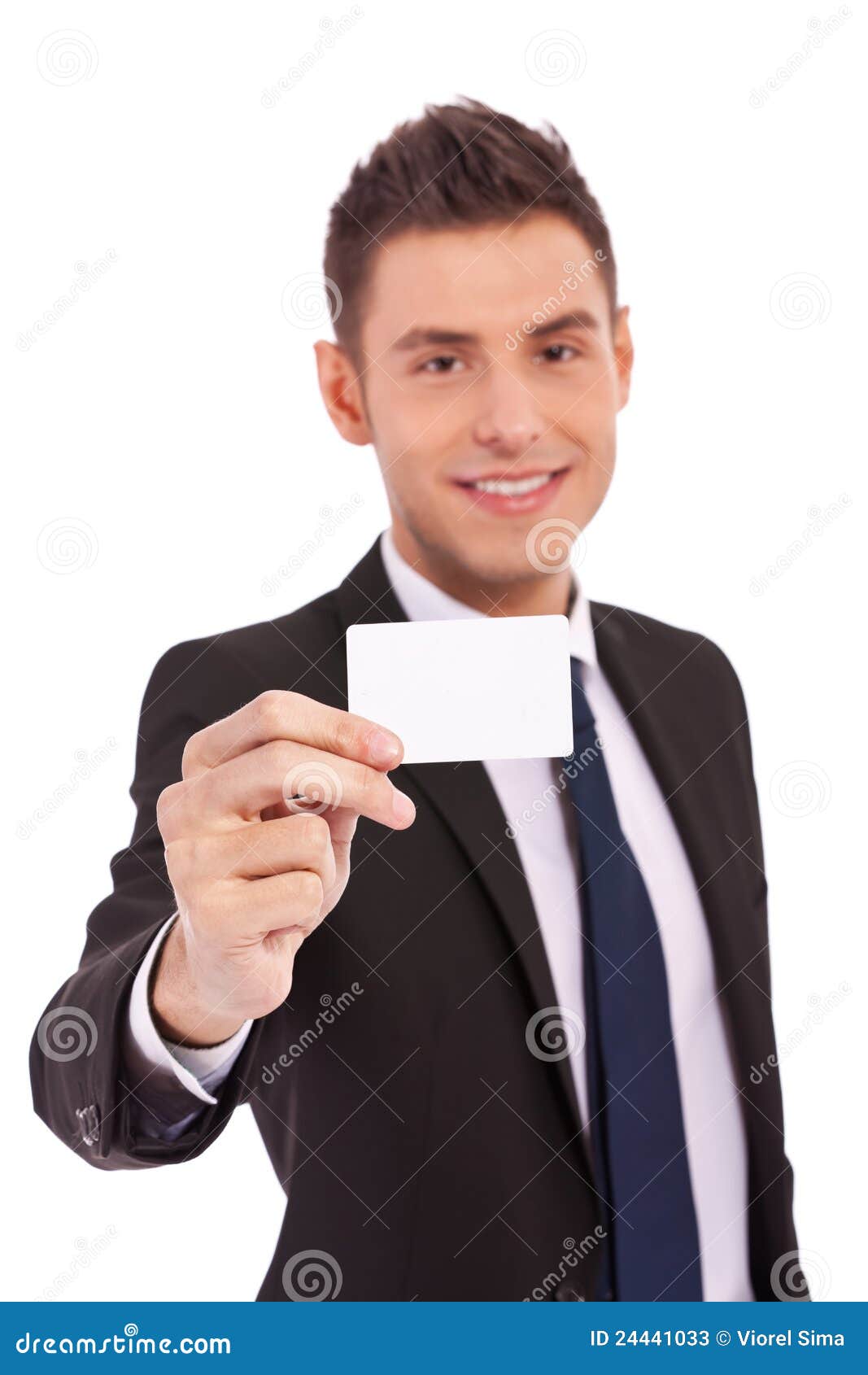 Business man show card stock image. Image of employment - 24441033