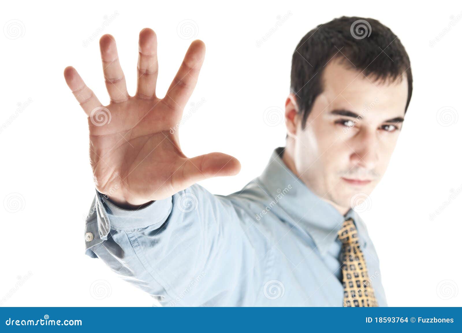 Business Man Show Stop Sign Stock Photo - Image of handsome, caucasian ...