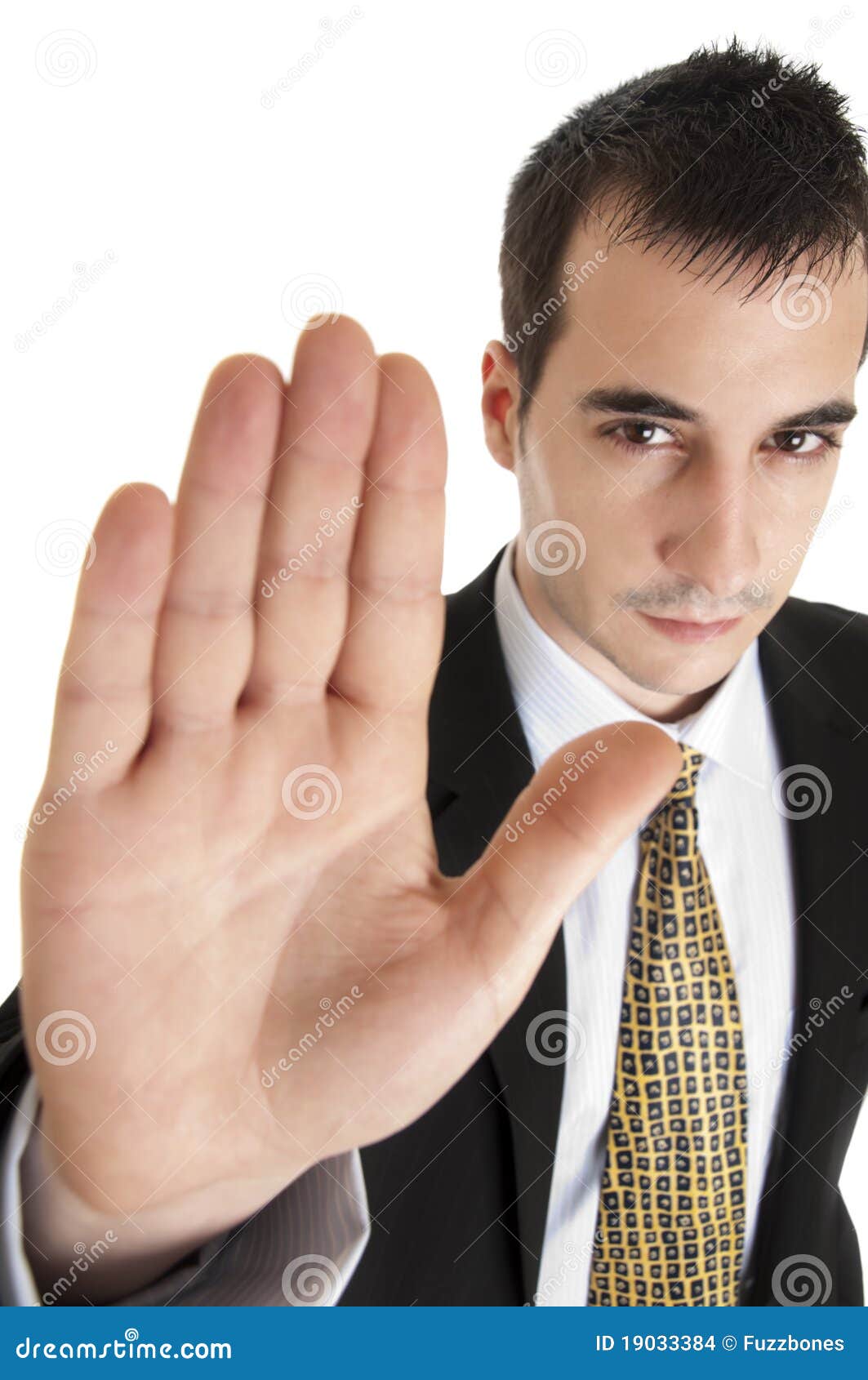 Business Man Show Stop Sign Stock Photo - Image of stop, caucasian ...