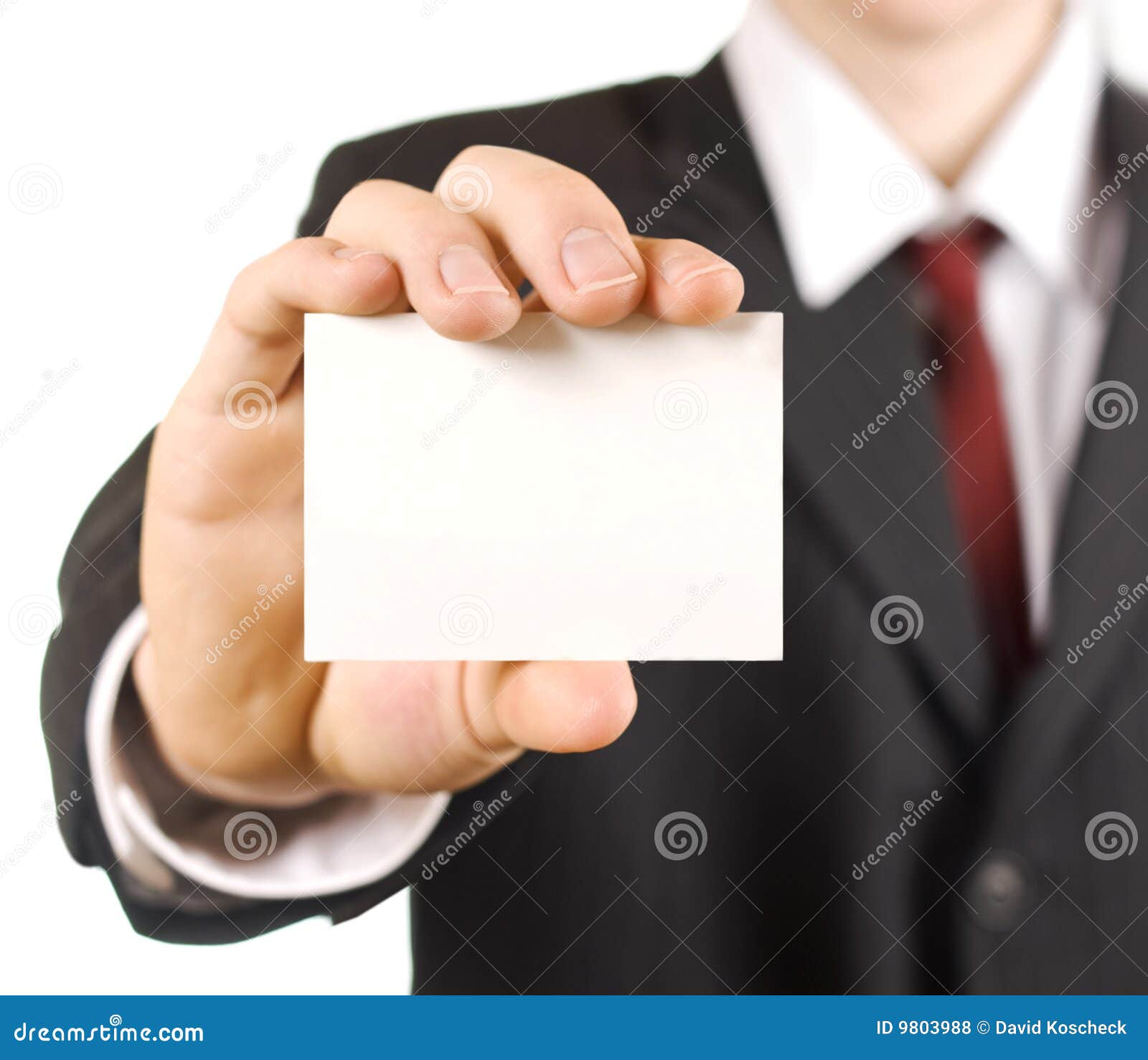 Business man showing card stock photo. Image of gesture - 9803988