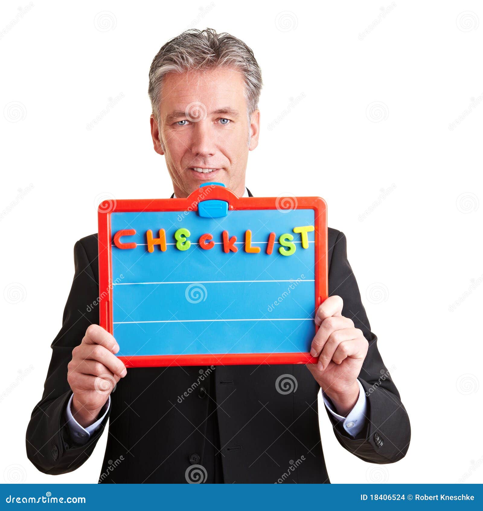 Business Man Showing Checklist Stock Photo - Image of checklist ...