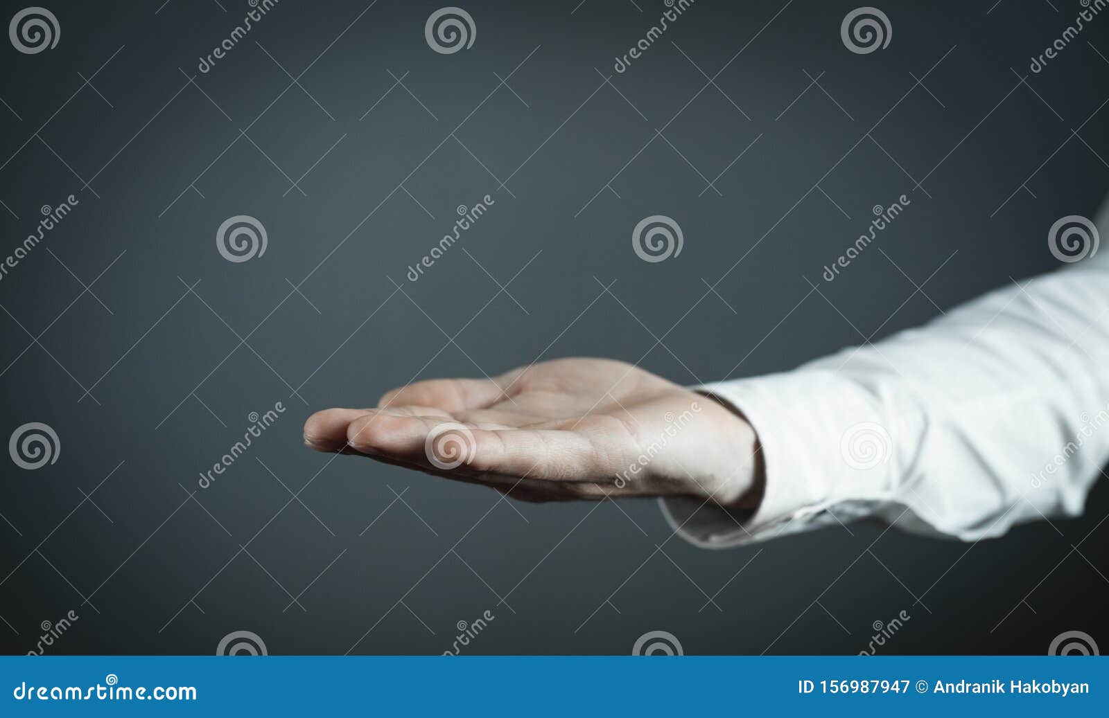 Business Man Showing Empty Hand Stock Image - Image of concept ...