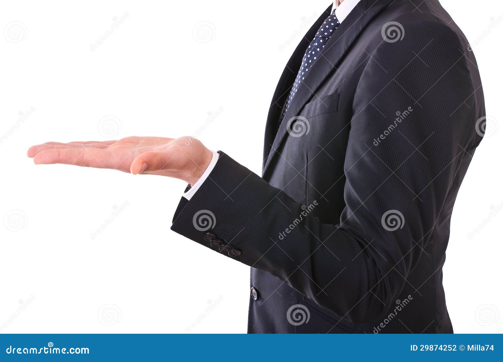 Businessman Showing Empty Hand. Stock Photo - Image of leadership ...