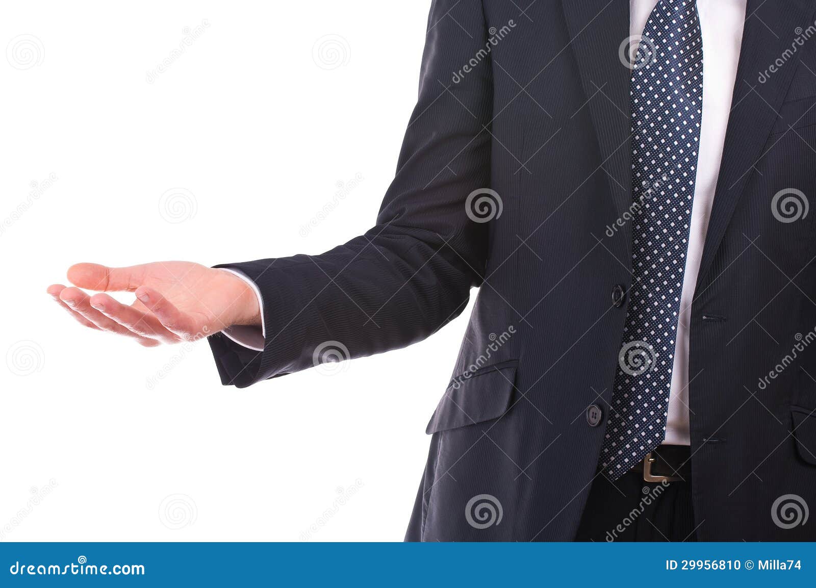 Businessman Showing Empty Hand. Stock Photo - Image of charity, hand ...