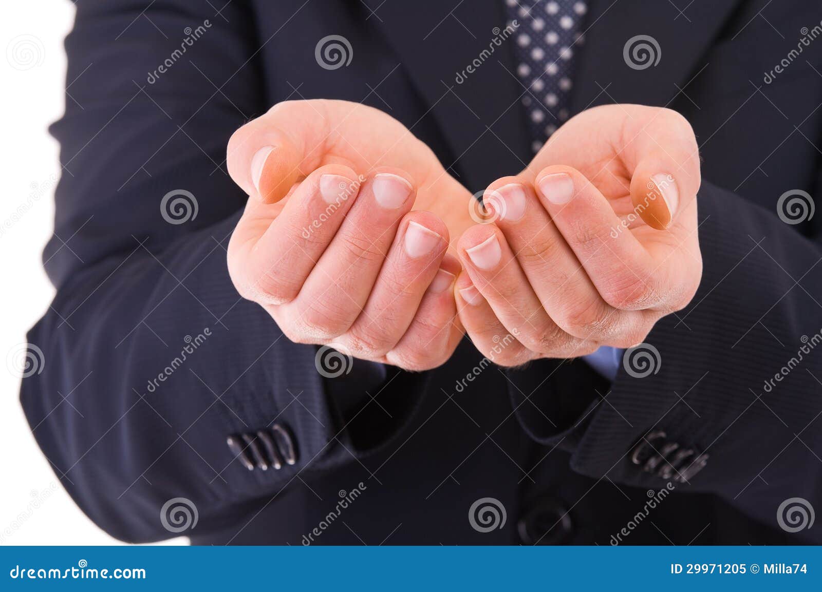 Businessman Showing Empty Hands. Stock Image - Image of business ...