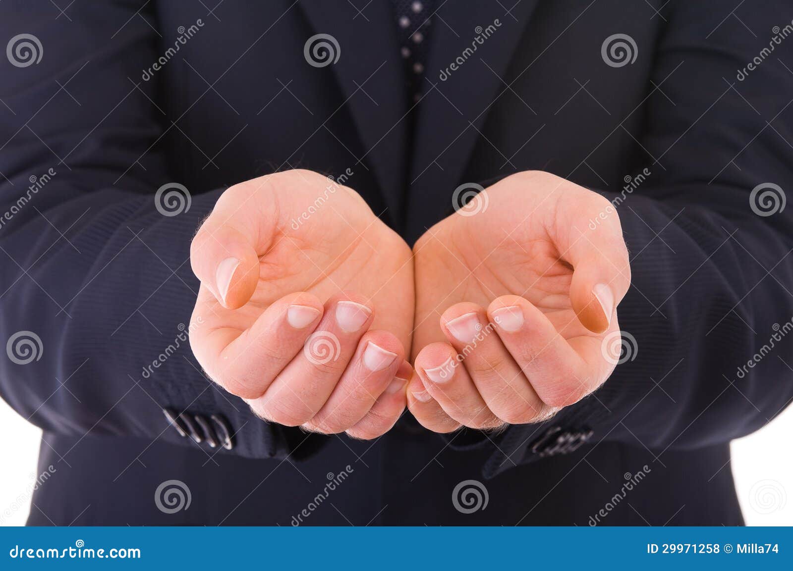 Businessman Showing Empty Hands. Stock Photo - Image of leadership ...