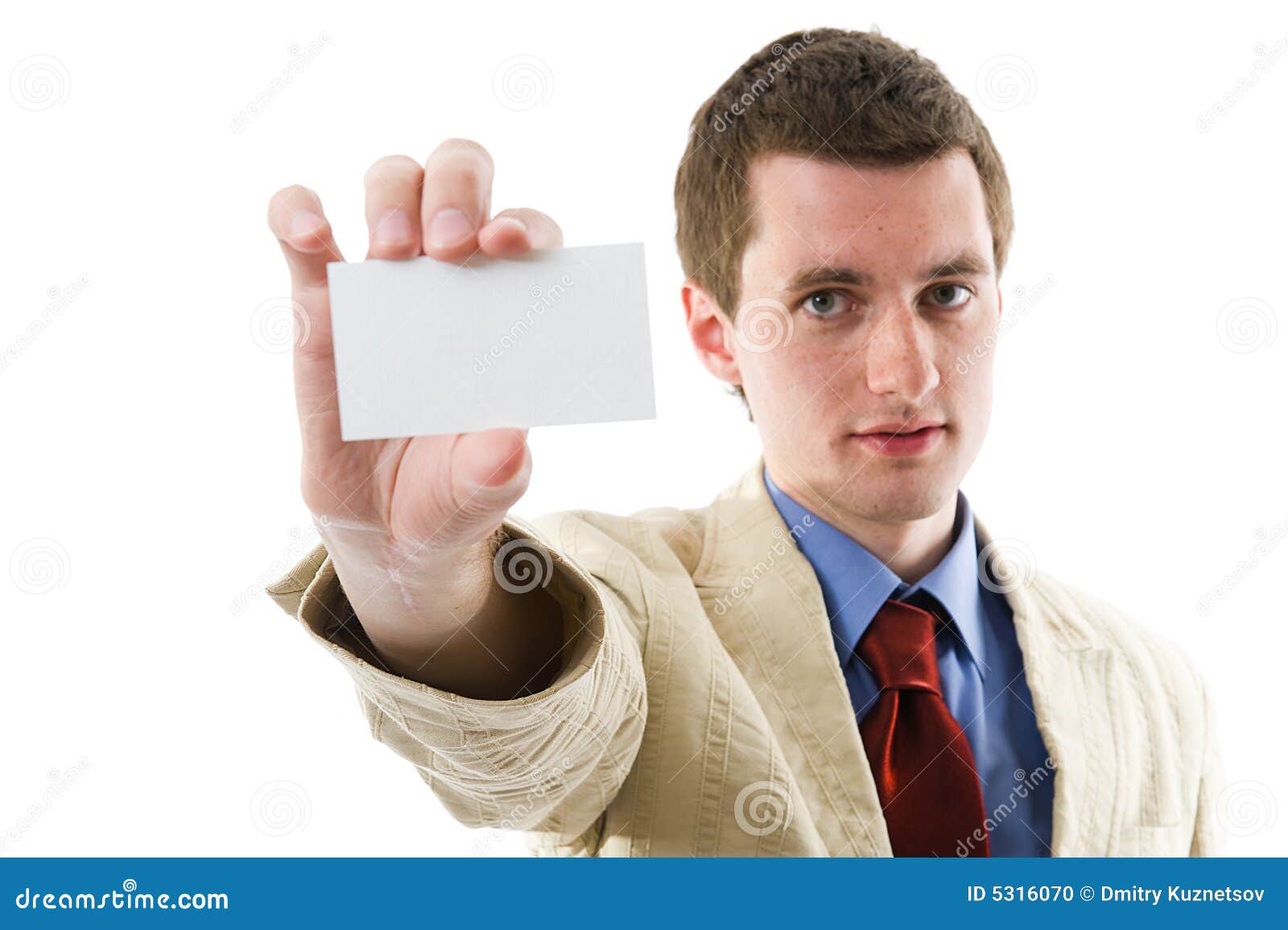 Business Man Showing His Blank. Stock Photo - Image of chest, name: 5316070