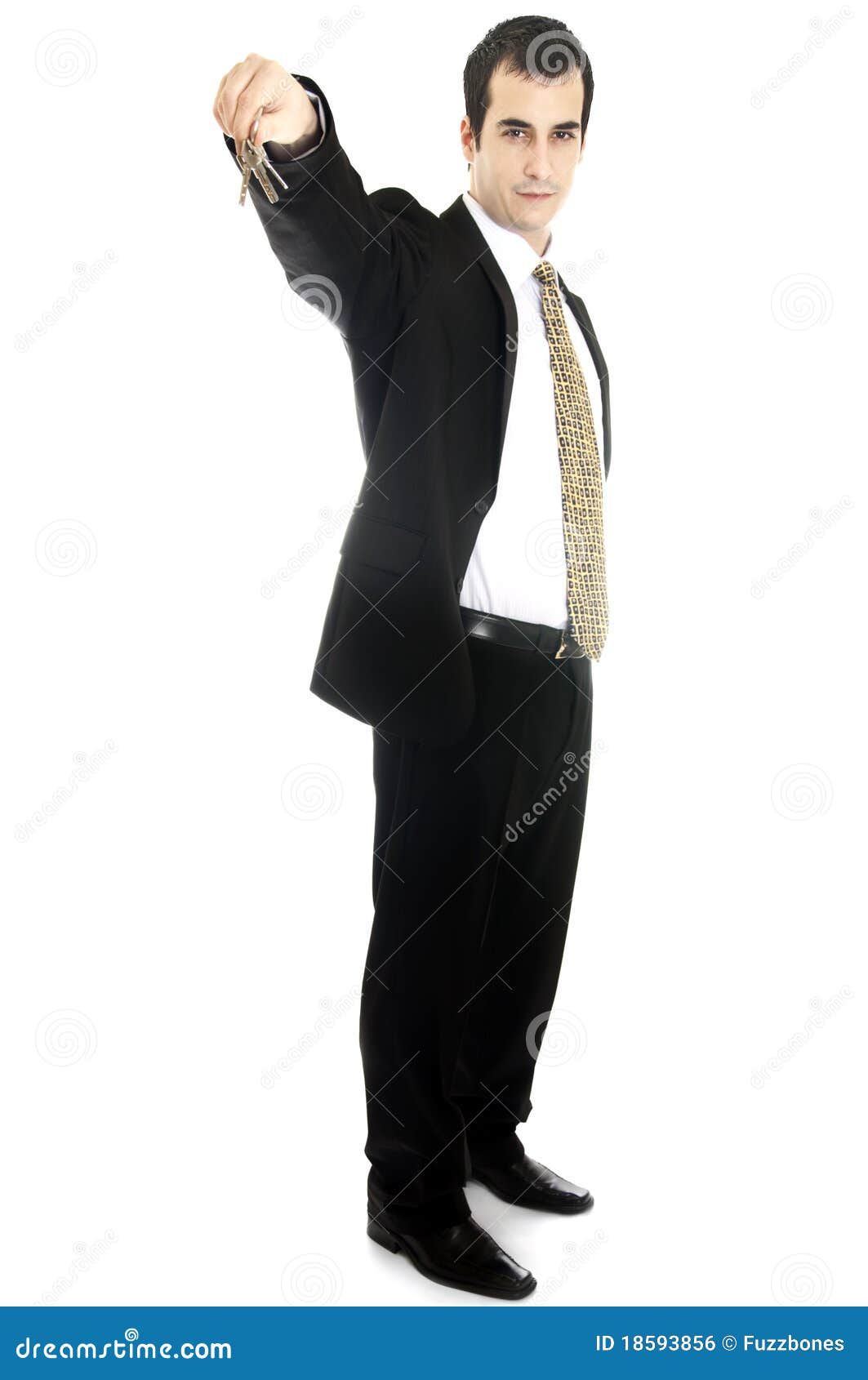Business man showing key stock photo. Image of concept - 18593856