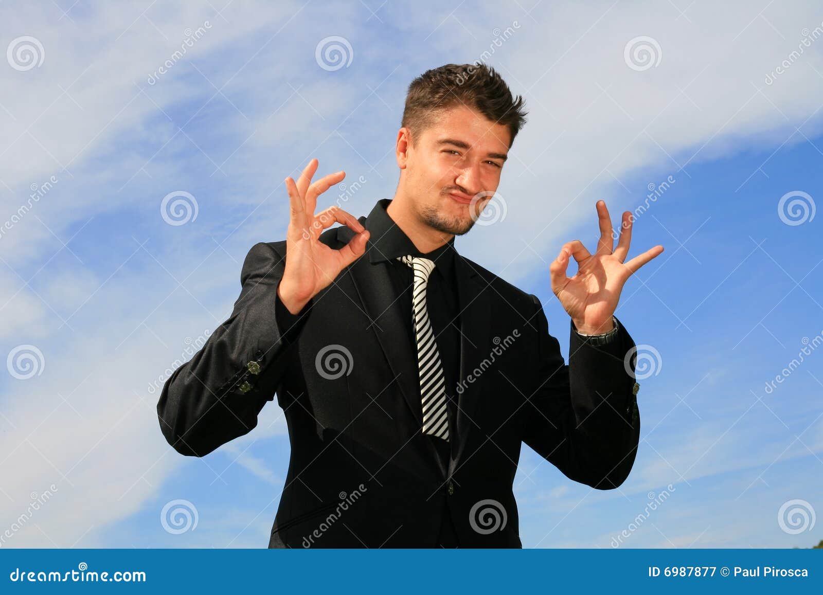 Business Man Showing Okay Sign Stock Image - Image of business ...